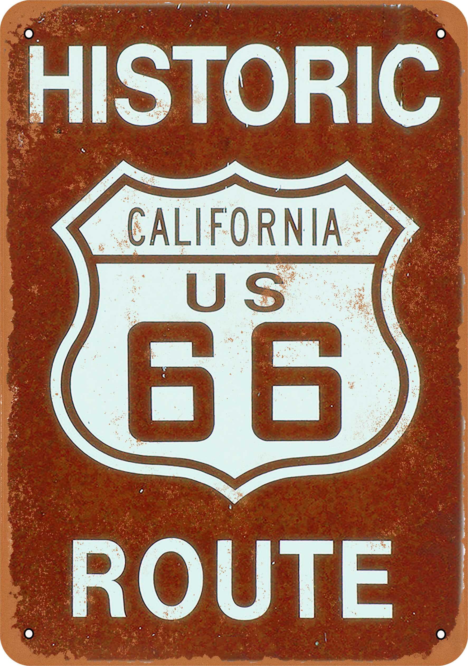 7 x 10 METAL SIGN - California Route 66 - Vintage Rusty Look - Walmart.com