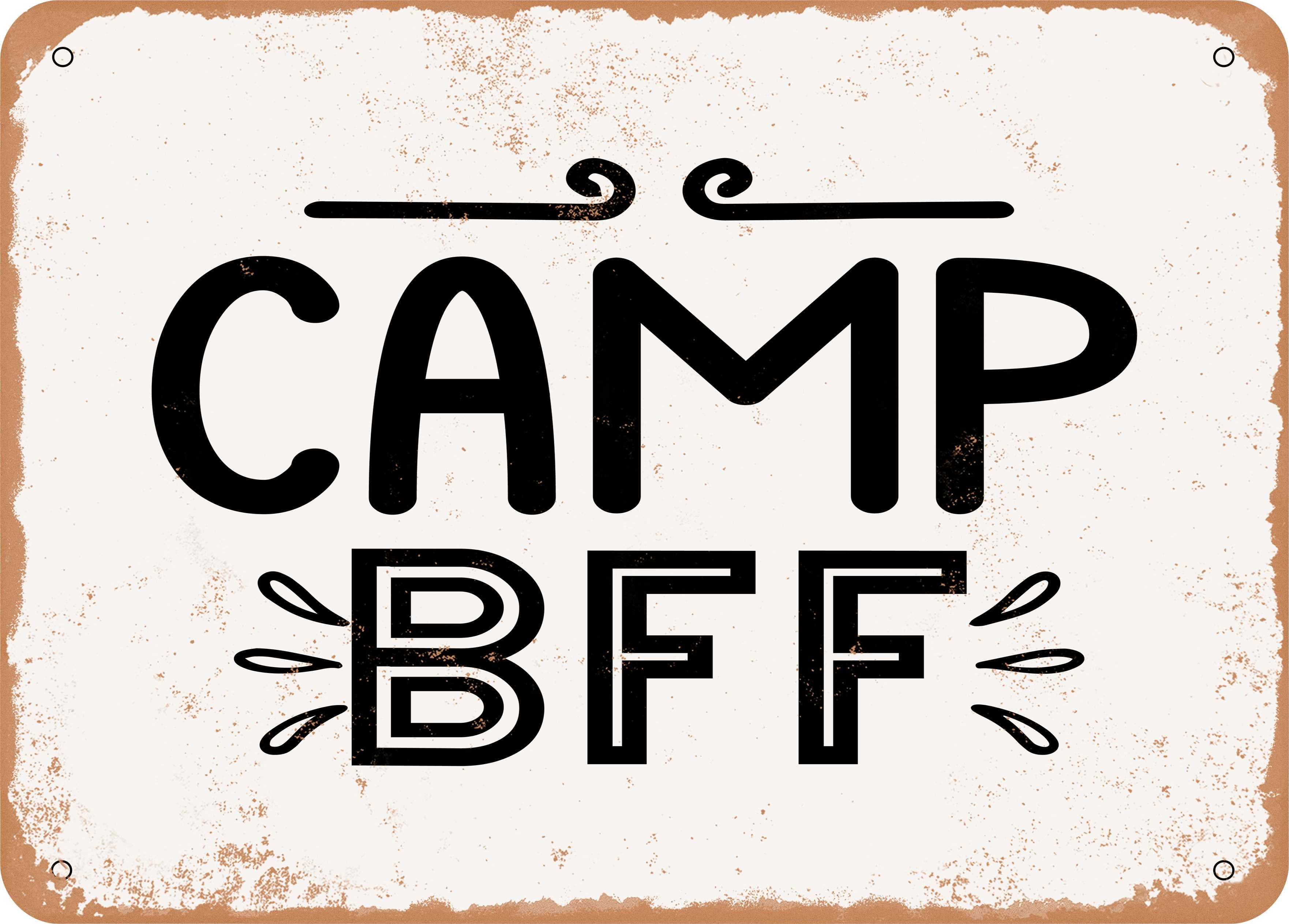 7 x 10 METAL SIGN - Camp Buff - Vintage Rusty Look - Walmart.com