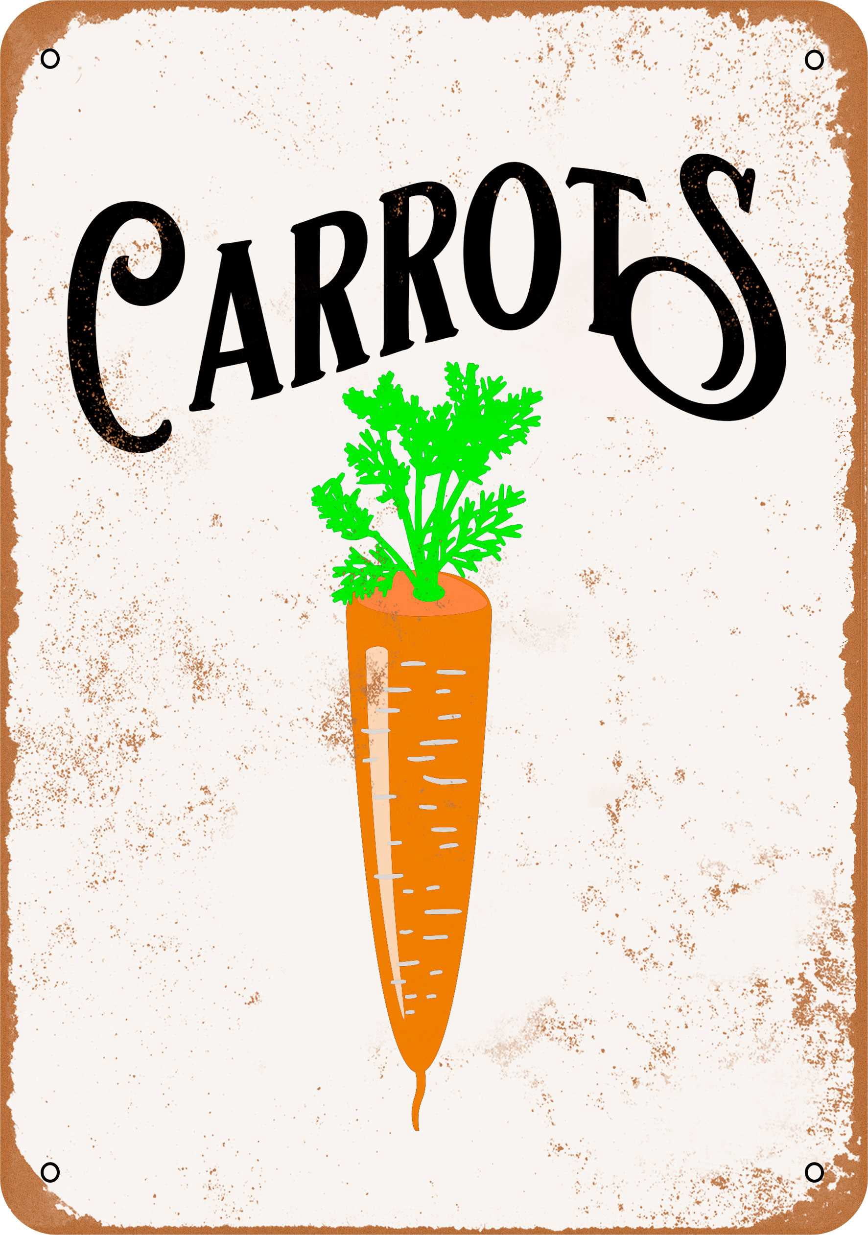 7 x 10 METAL SIGN - Carrots - Vintage Rusty Look - Walmart.com