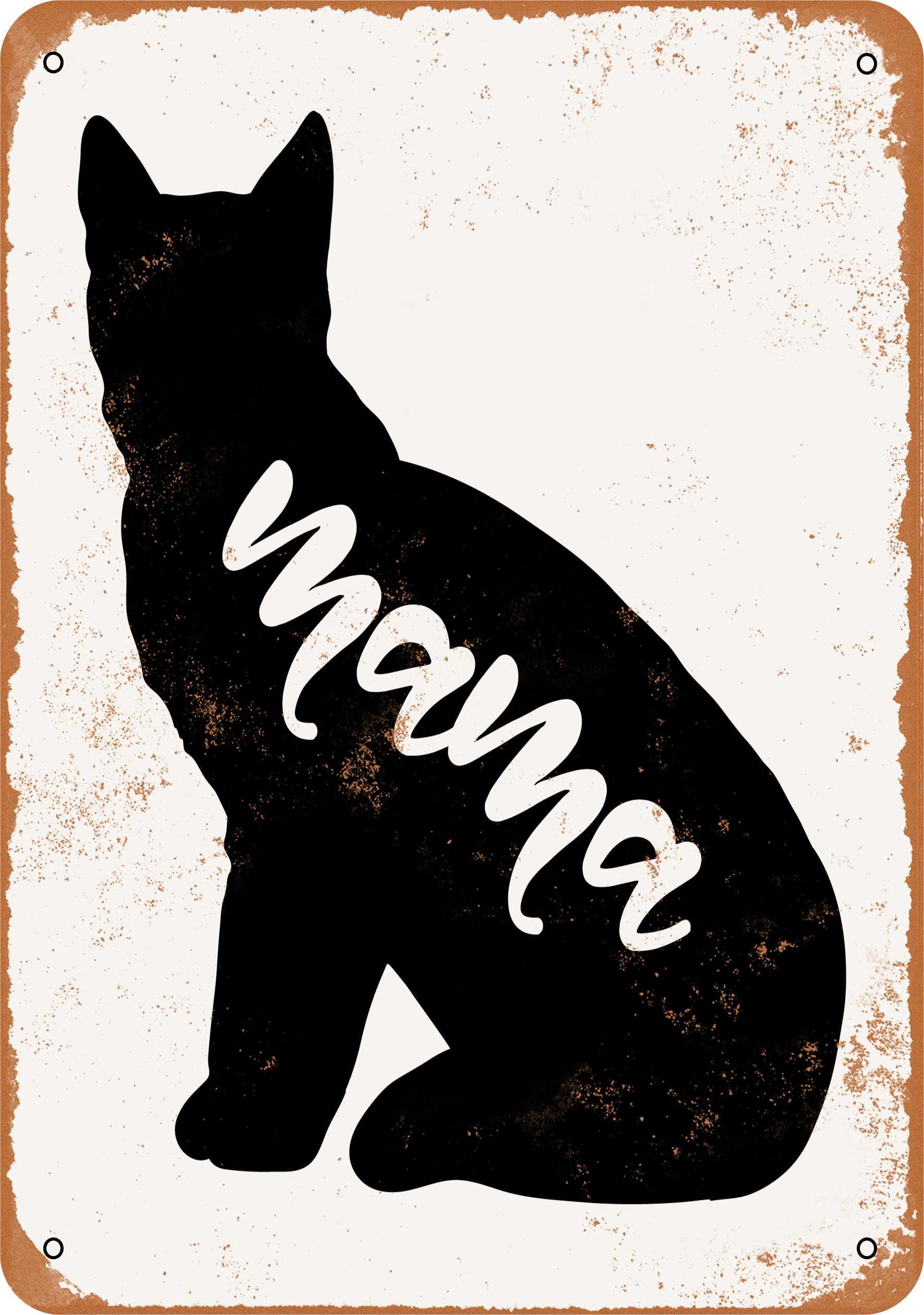7 x 10 METAL SIGN - Cat Mama - Vintage Rusty Look - Walmart.com