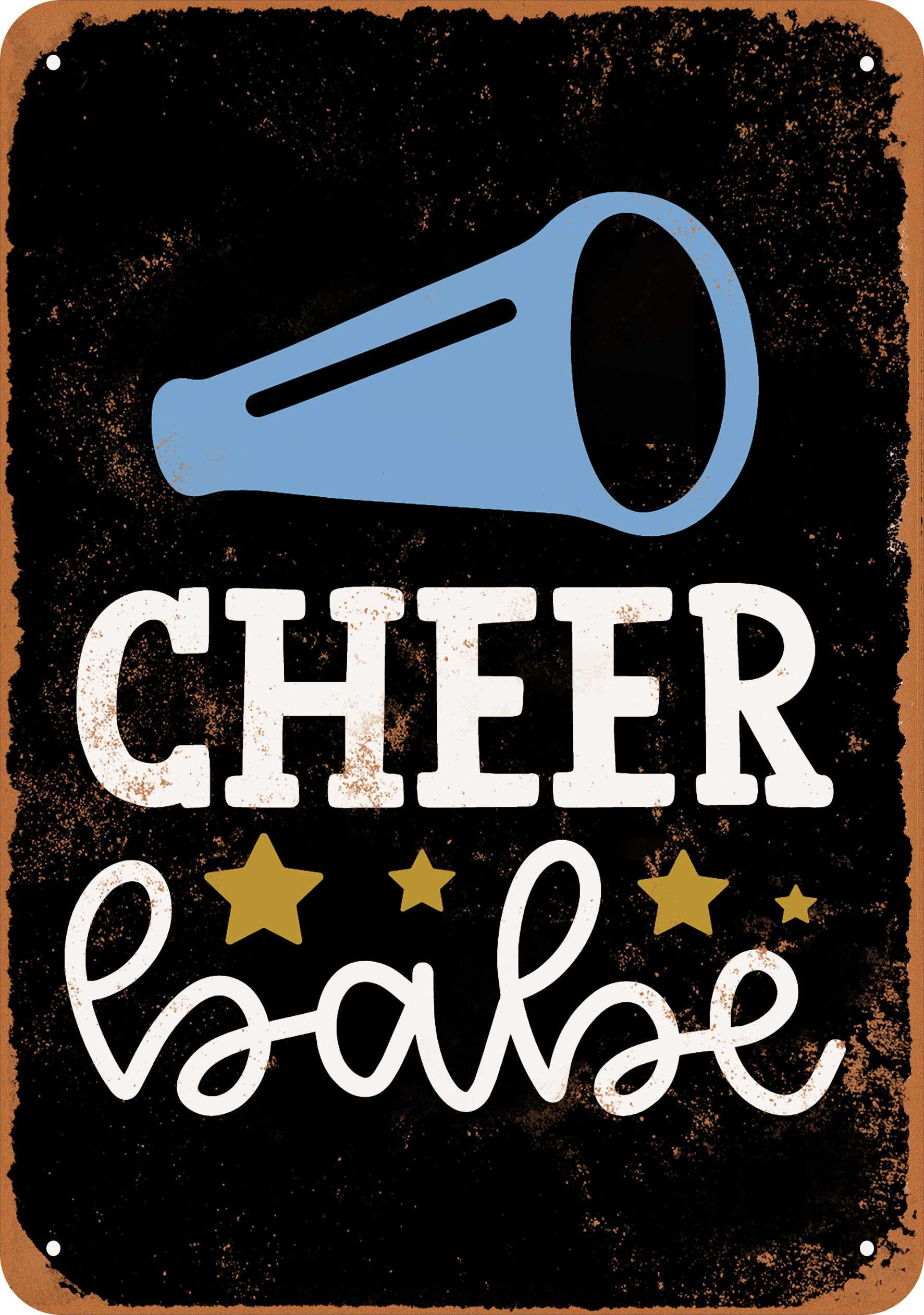 7 x 10 METAL SIGN - Cheer Babe (Dark Background) - Vintage Rusty Look ...