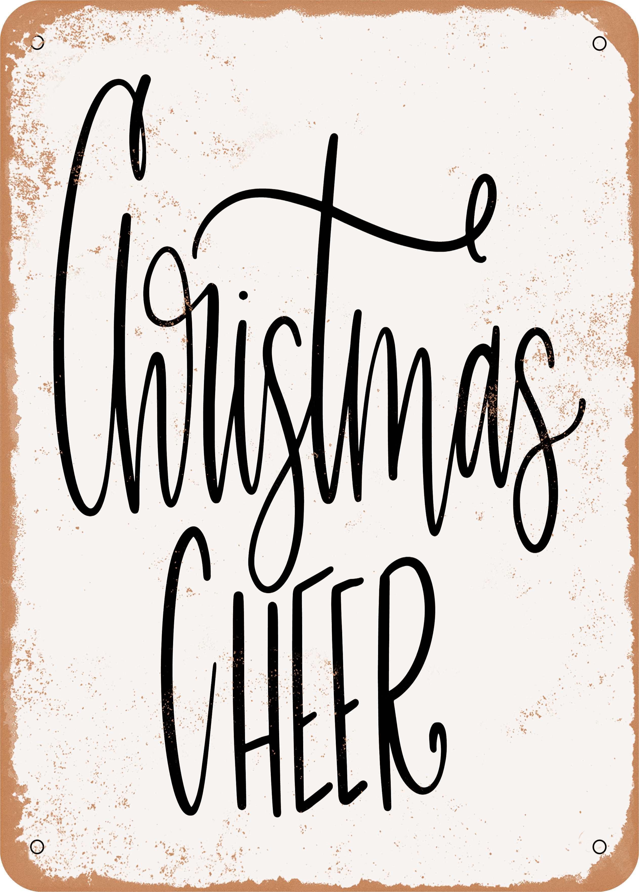 7 x 10 METAL SIGN - Christmas Cheer - Vintage Rusty Look - Walmart.com