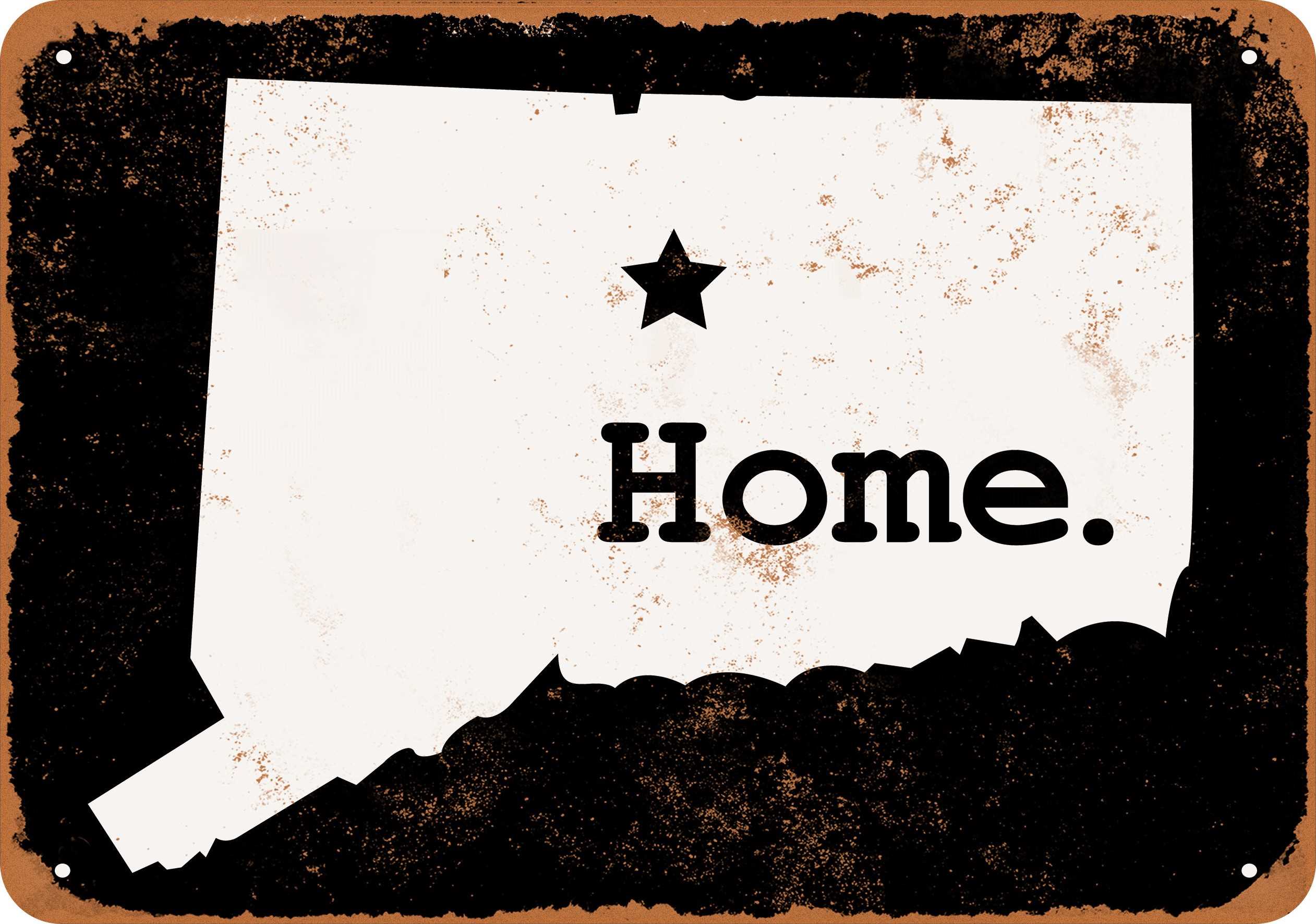 7 x 10 METAL SIGN - Connecticut State 7 (Dark Background) - Vintage ...