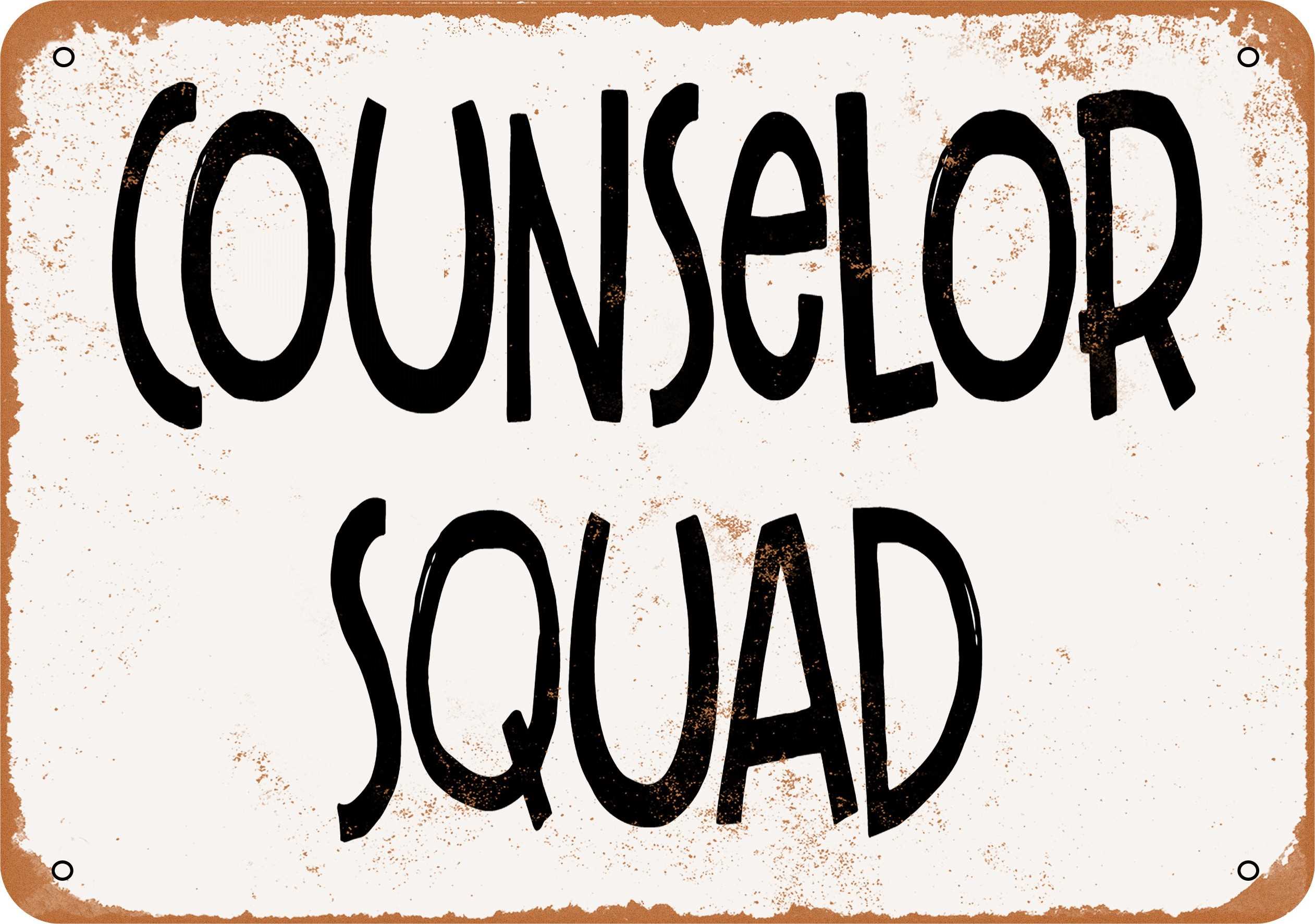 7 x 10 METAL SIGN - Counselor Squad - Vintage Rusty Look - Walmart.com