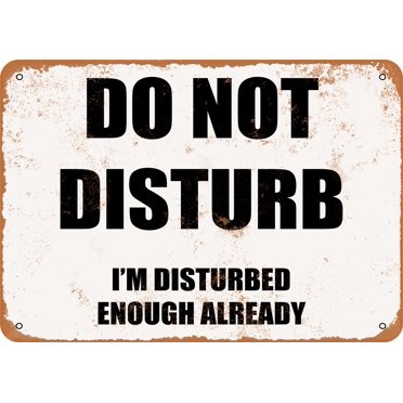 Funny Metal Sleeping Do Not Disturb 8x12 Sign Novelty Office Wall Man ...