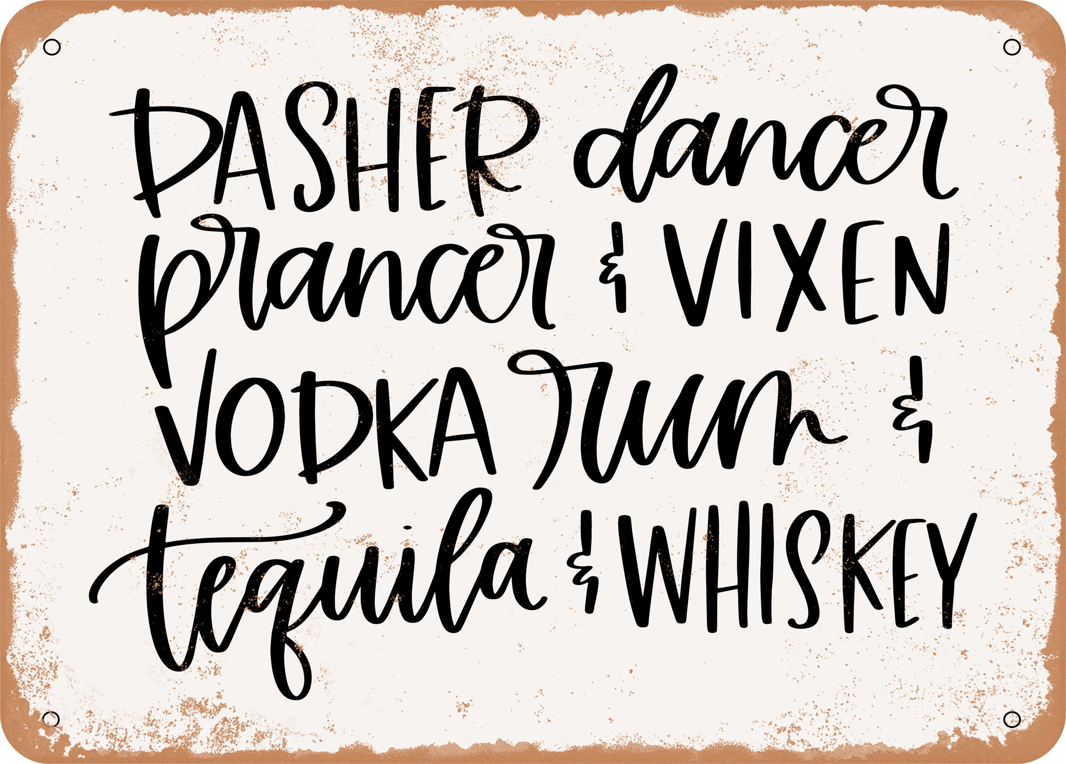 7 x 10 METAL SIGN - Dasher Dancer - Vintage Rusty Look - Walmart.com