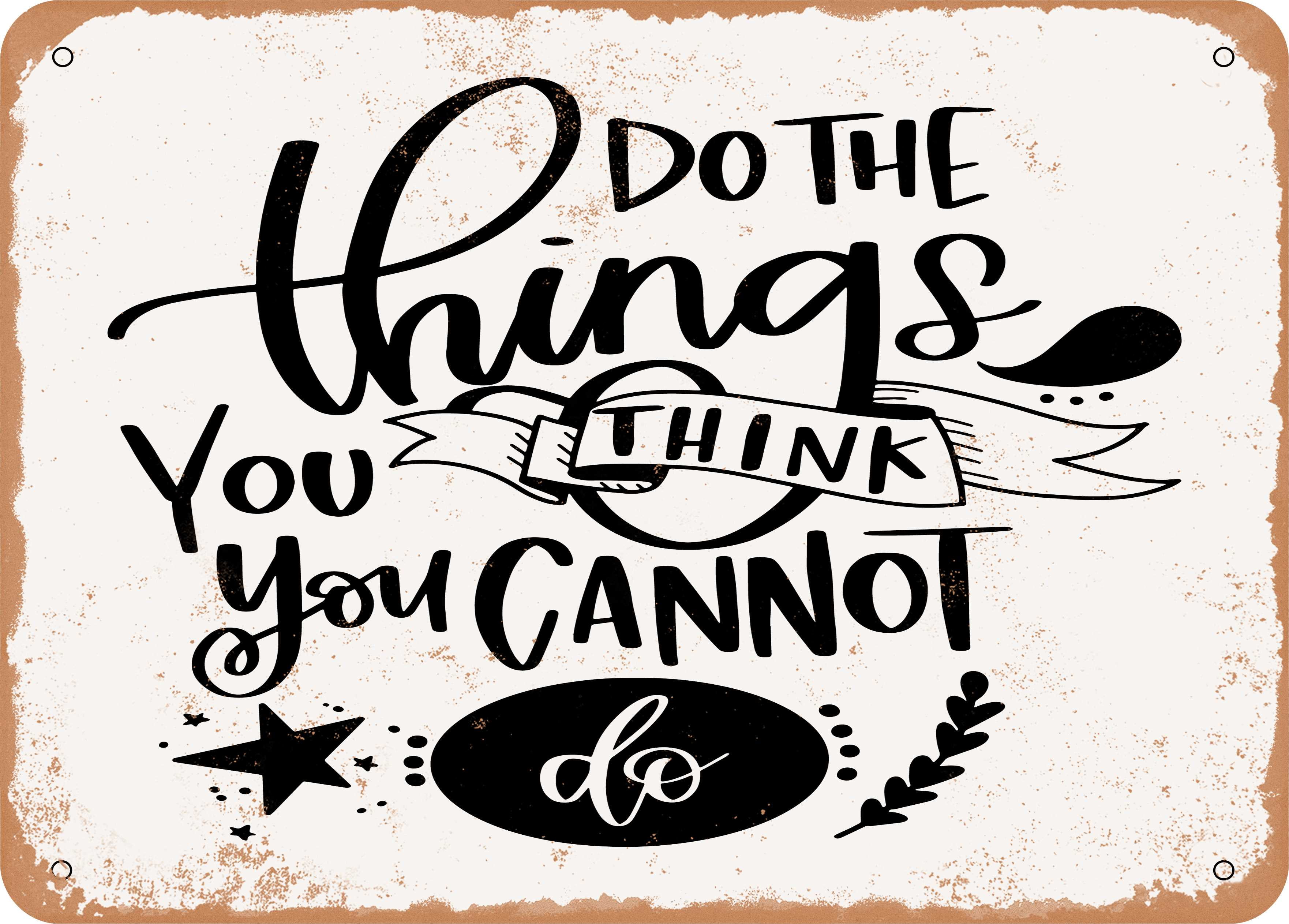 7 x 10 METAL SIGN - Do the Things - Vintage Rusty Look - Walmart.com