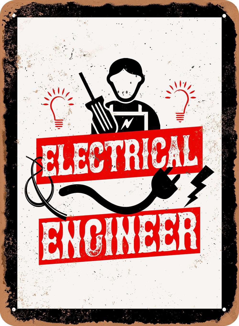 7 x 10 METAL SIGN - Electrical Engineer - Vintage Rusty Look - Walmart ...