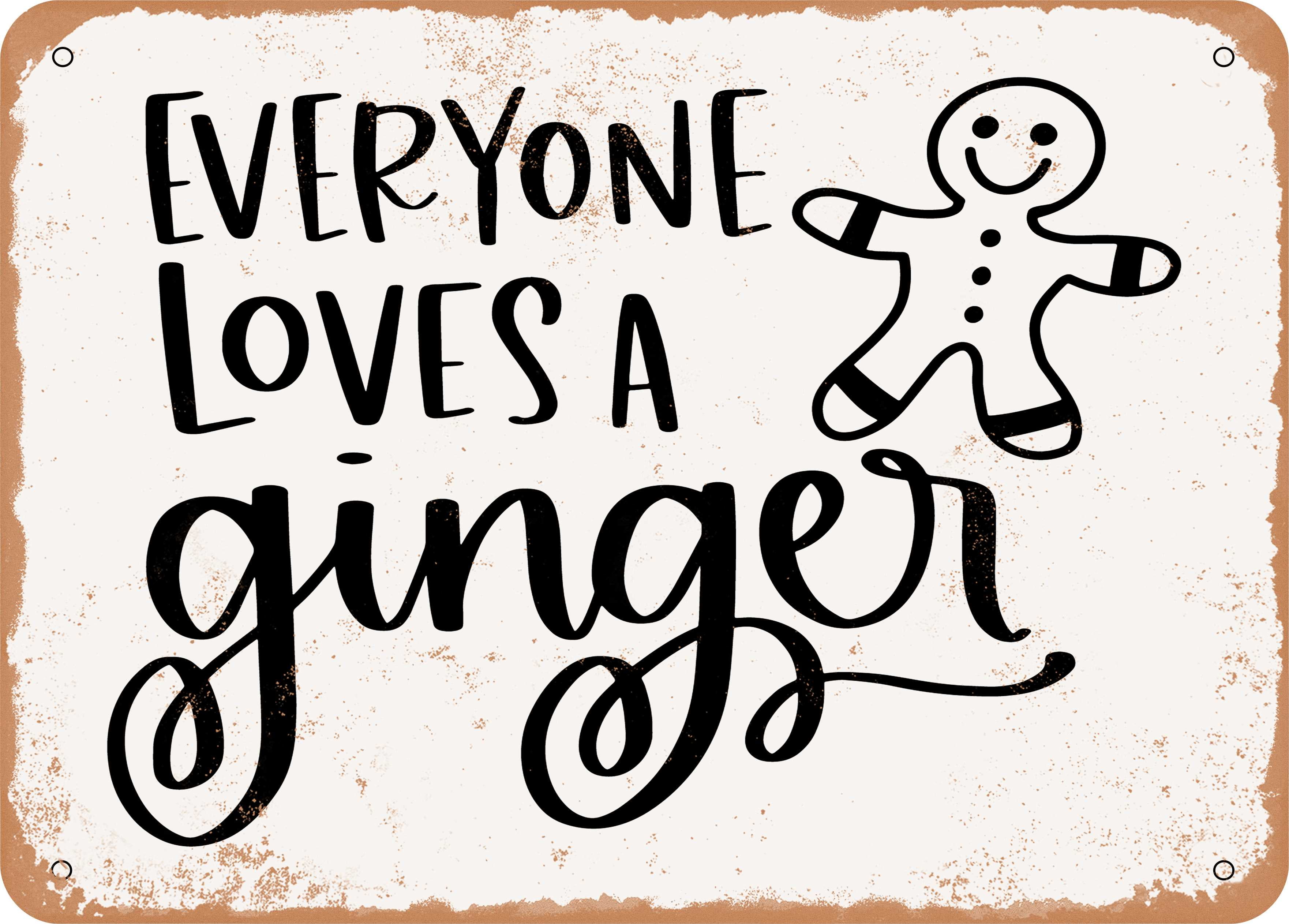 7 x 10 METAL SIGN - Everyone Loves a Ginger - Vintage Rusty Look ...