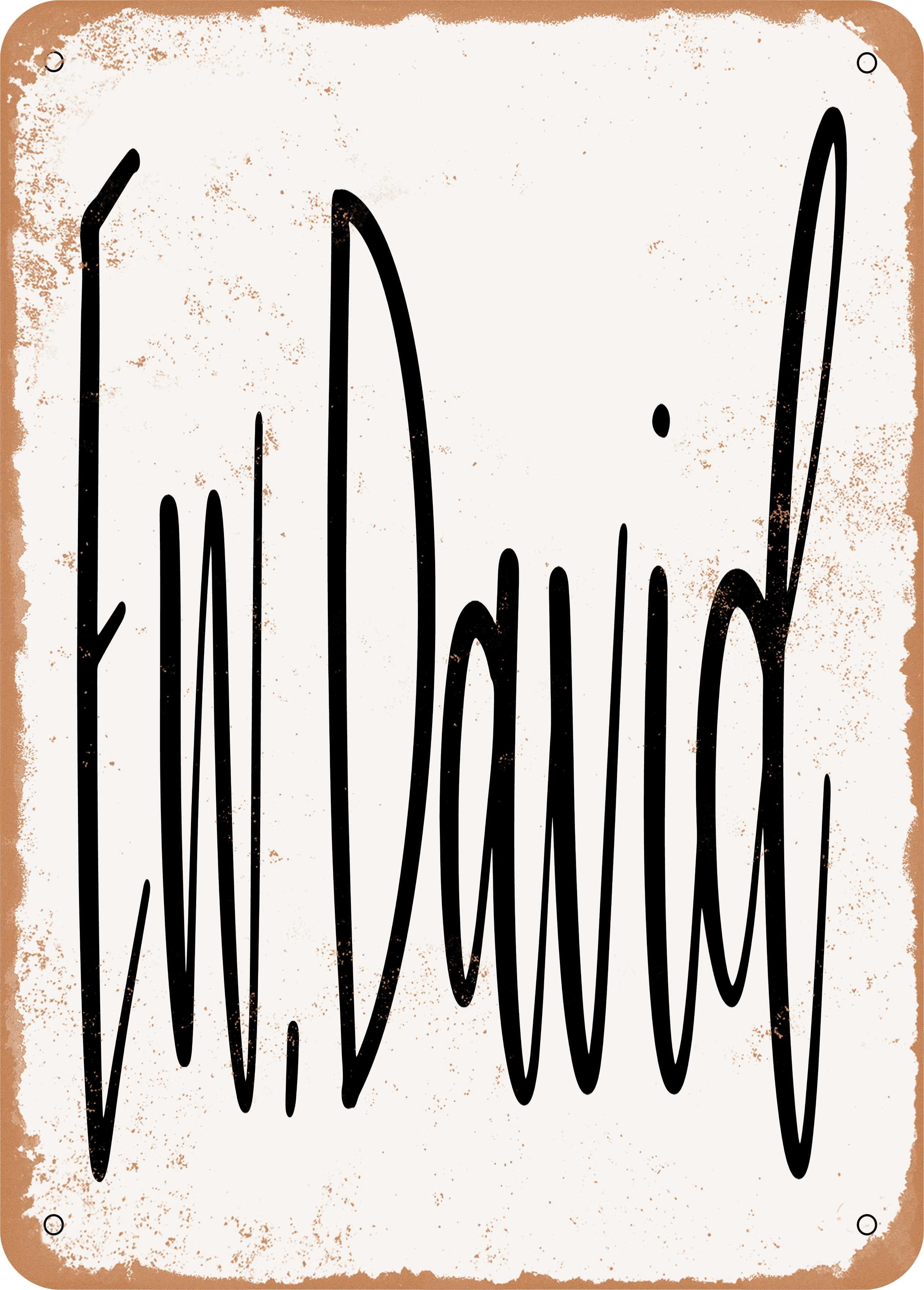 7 x 10 METAL SIGN - Ew David - Vintage Rusty Look - Walmart.com