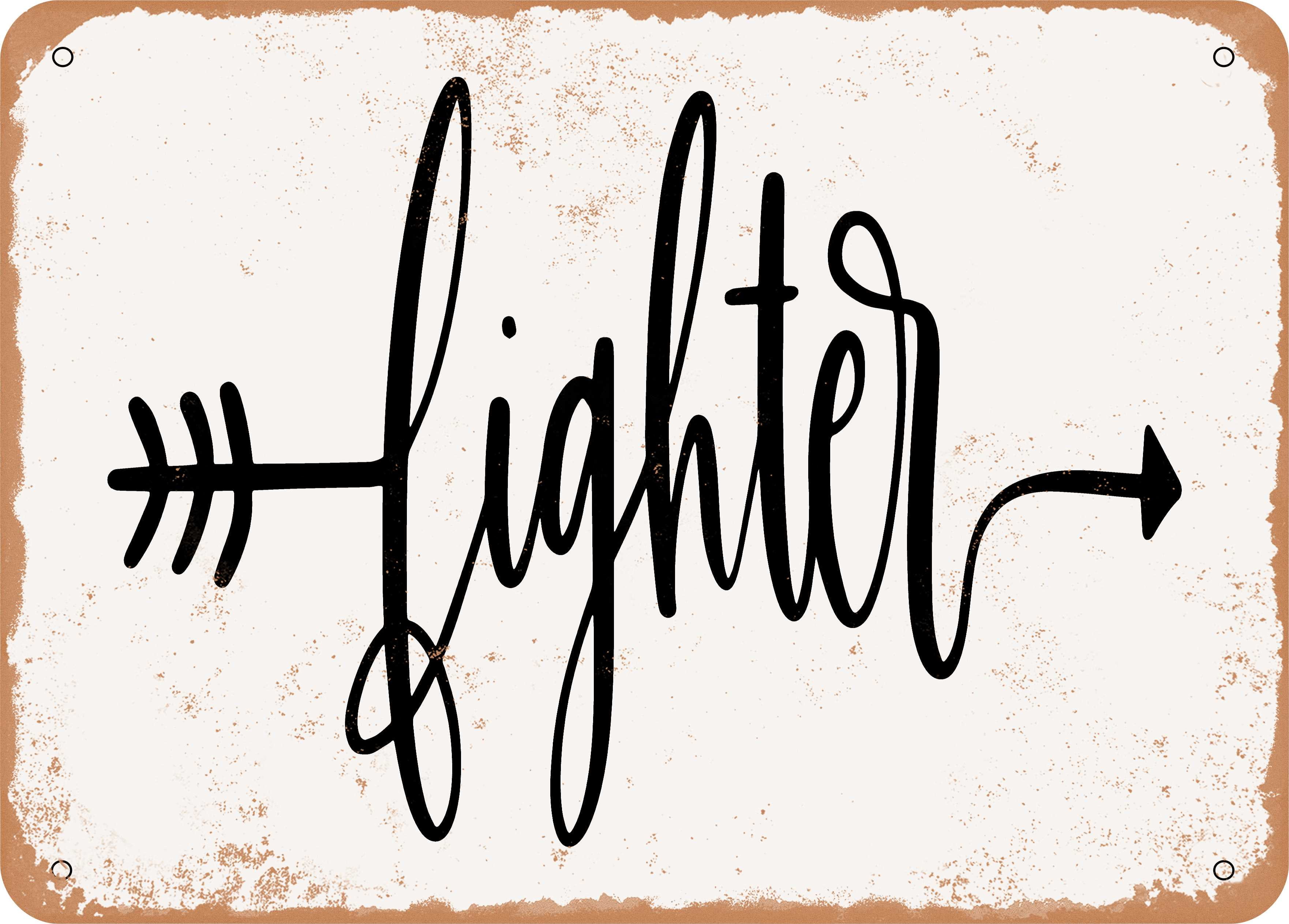 7 x 10 METAL SIGN - Fighter - 2 - Vintage Rusty Look - Walmart.com