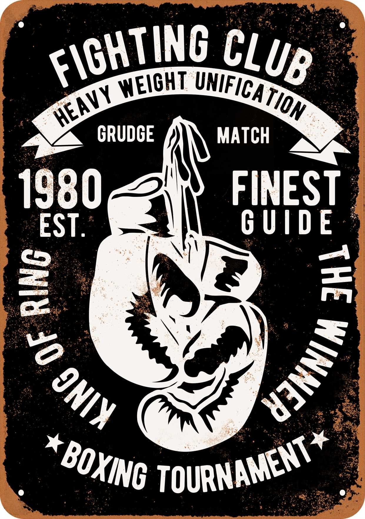 7 x 10 METAL SIGN - Fighting Club Boxing Tournament (Dark Background ...