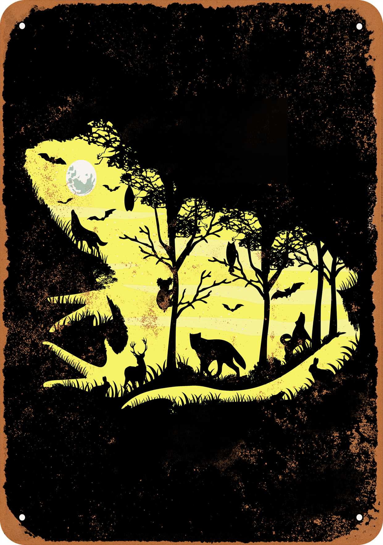 7 x 10 METAL SIGN - Froggy Night (Dark Background) - Vintage Rusty Look ...