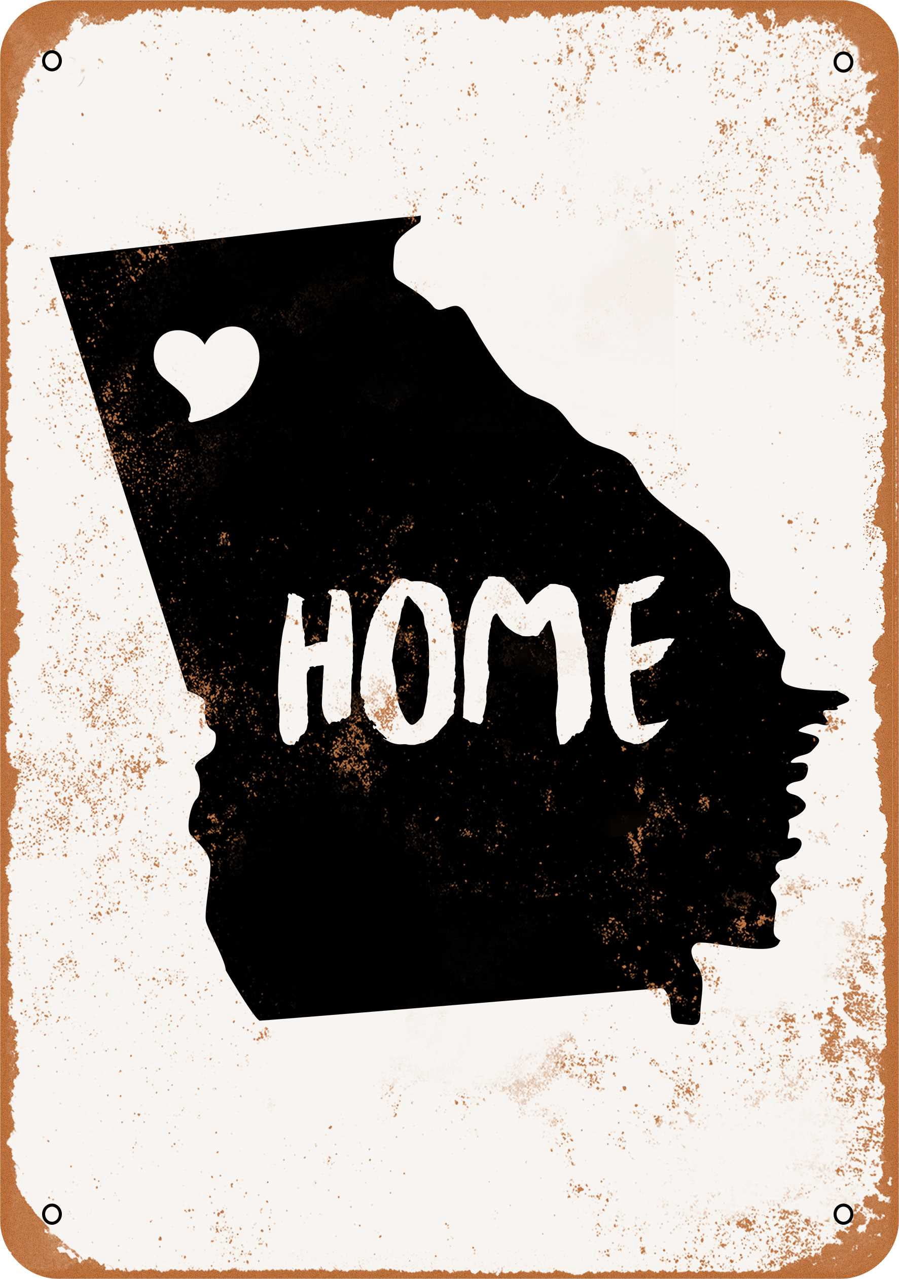 7 x 10 METAL SIGN - Georgia Set 5 - Vintage Rusty Look - Walmart.com