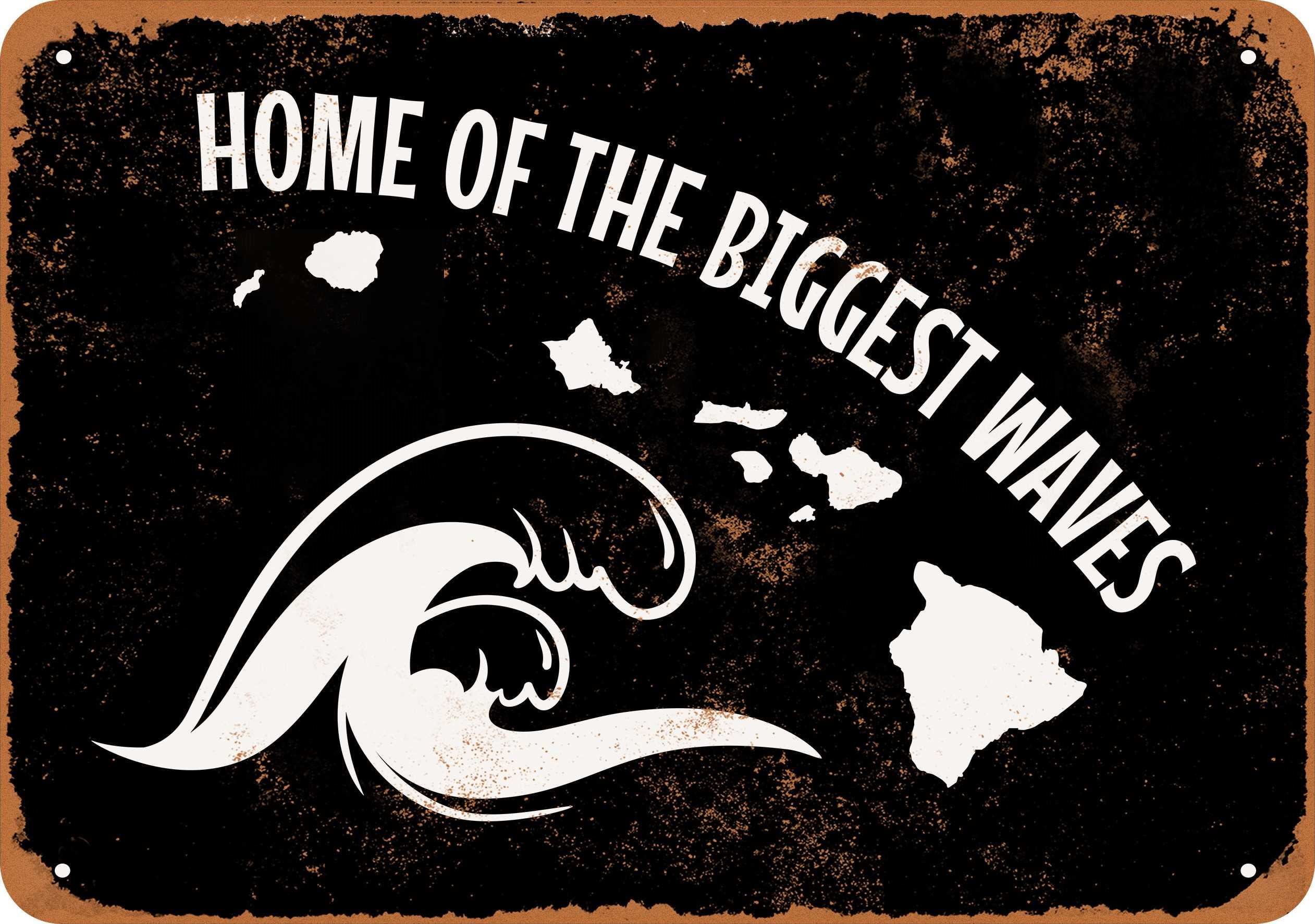 7 x 10 METAL SIGN - Hawaii State 6 (Dark Background) - Vintage Rusty ...