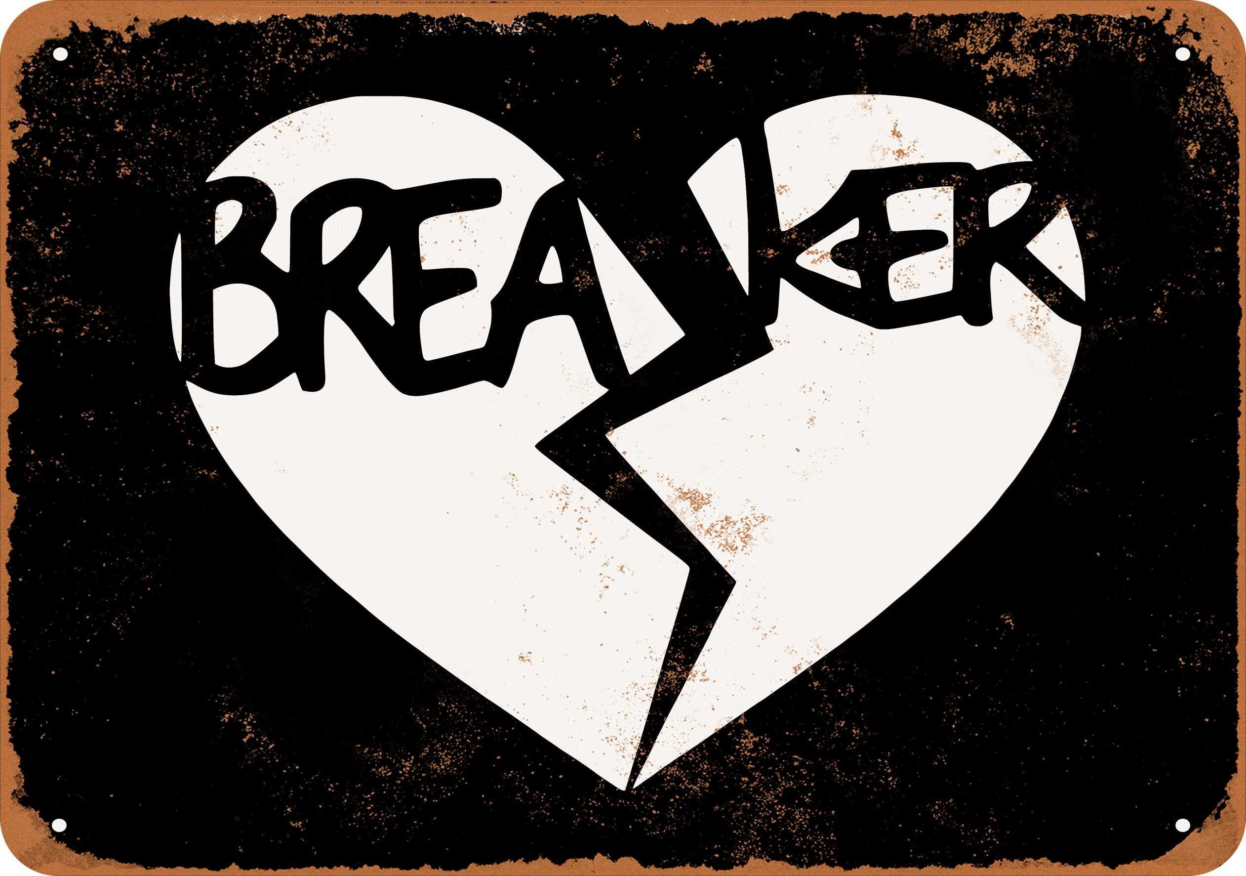 7 x 10 METAL SIGN - Heartbreaker 2 (Dark Background) - Vintage Rusty ...