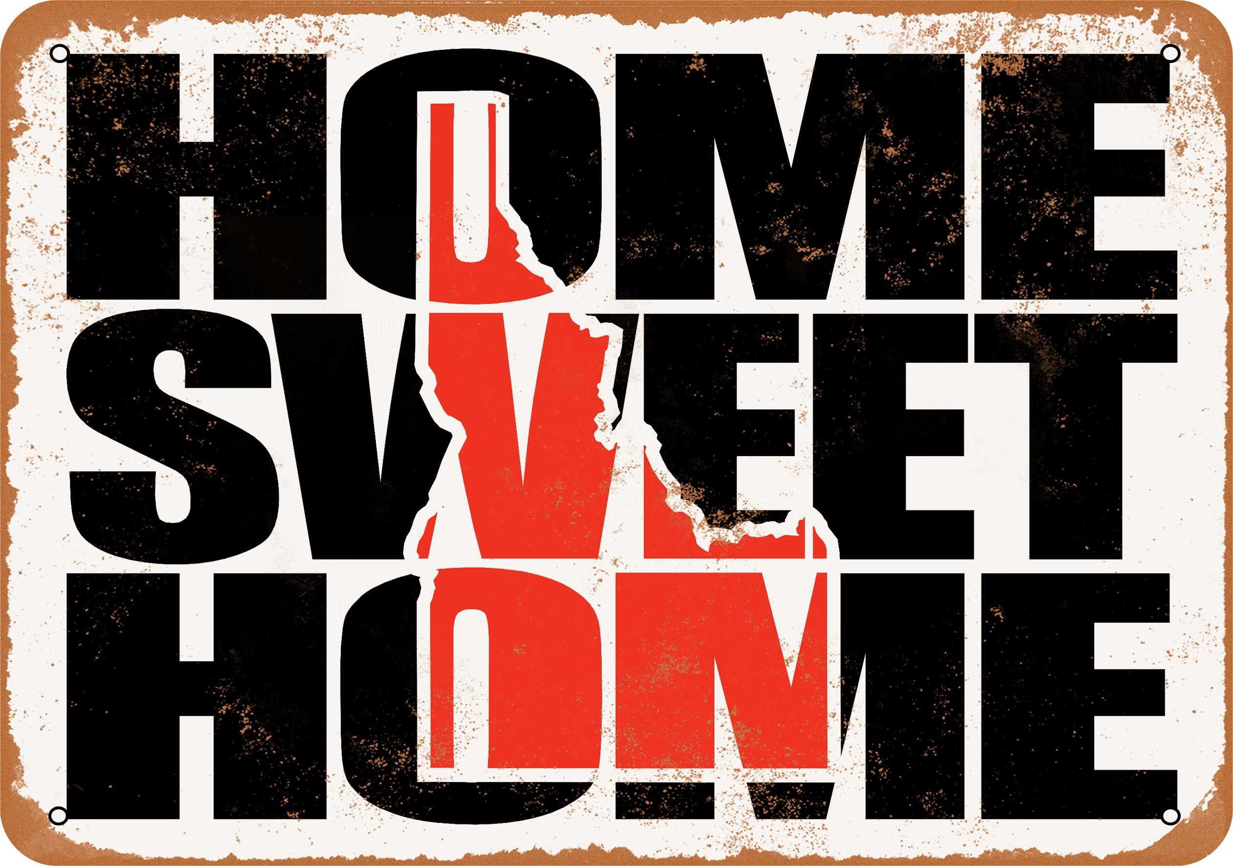 7 x 10 METAL SIGN - Home Sweet Home Idaho Red - Vintage Rusty Look - Walmart.com