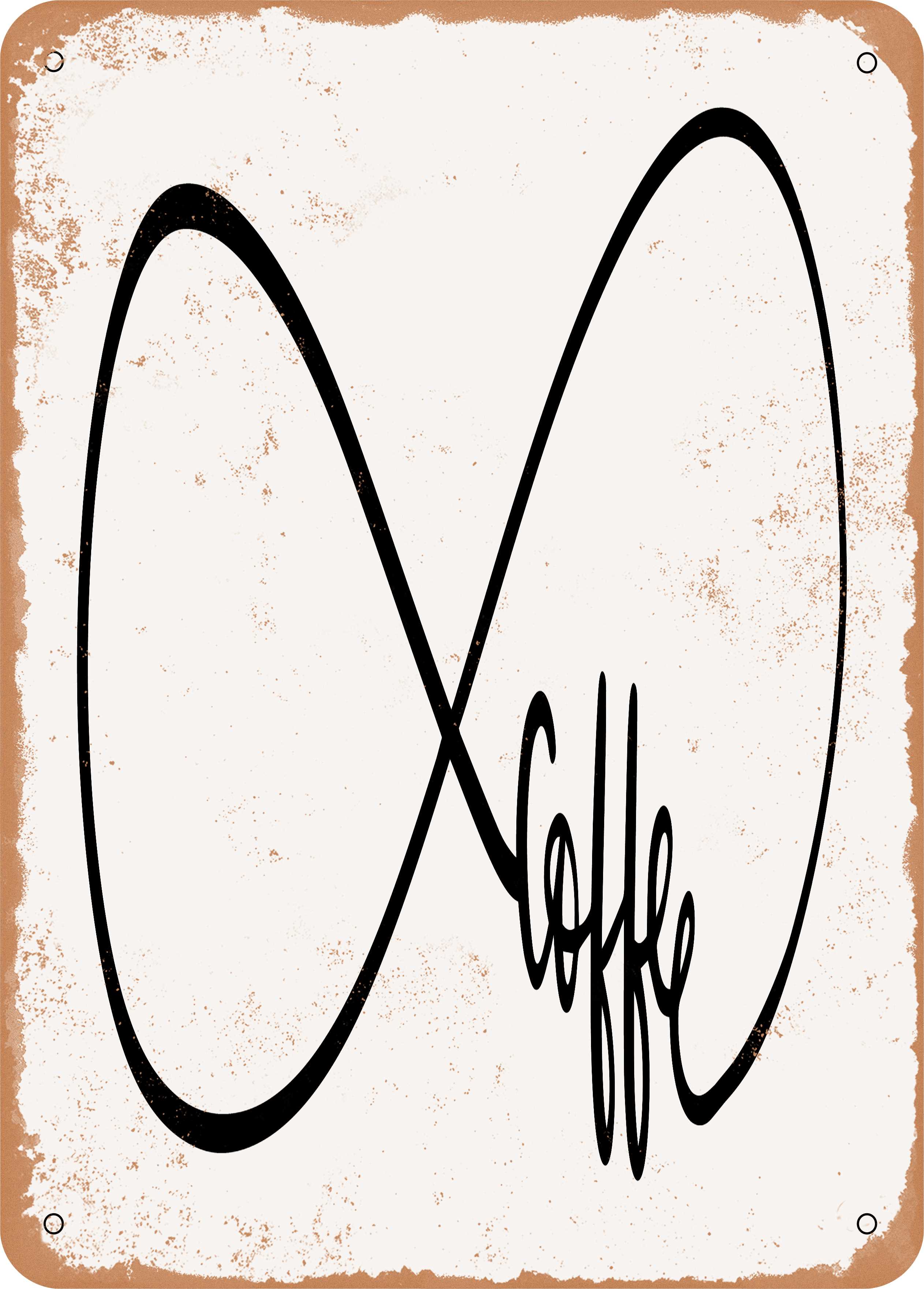 7 x 10 METAL SIGN - Infinite Coffee - Vintage Rusty Look - Walmart.com