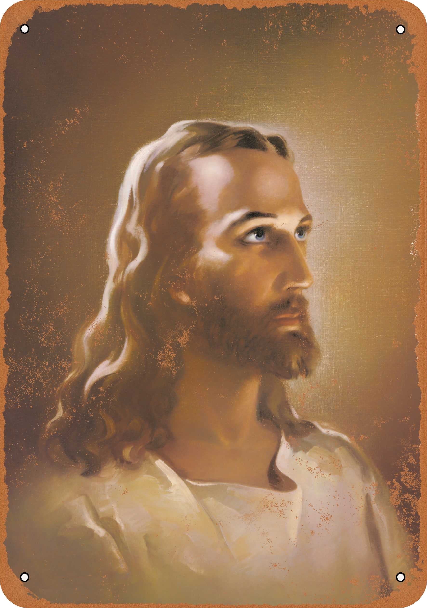 7 x 10 METAL SIGN - Jesus Christ 2 - Vintage Rusty Look - Walmart.com