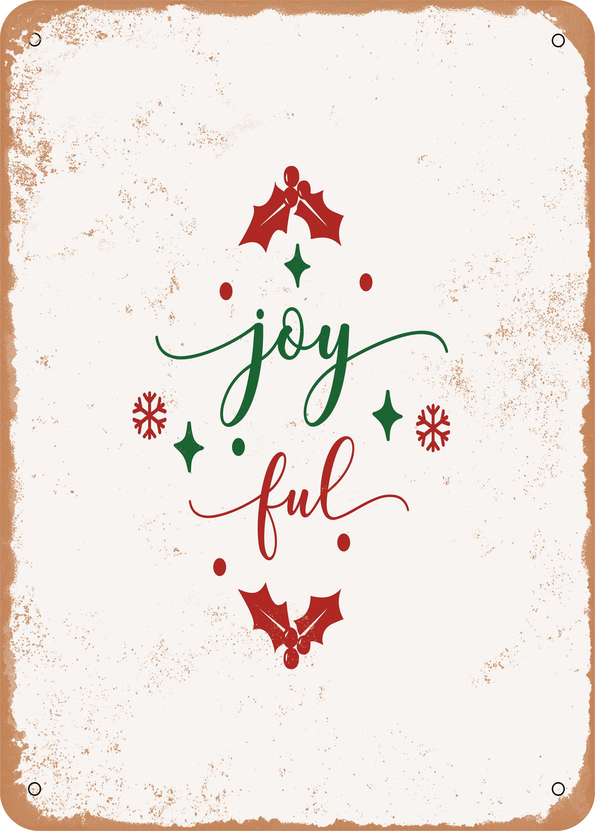 7 x 10 METAL SIGN - Joy Ful - 5 - Vintage Rusty Look - Walmart.com