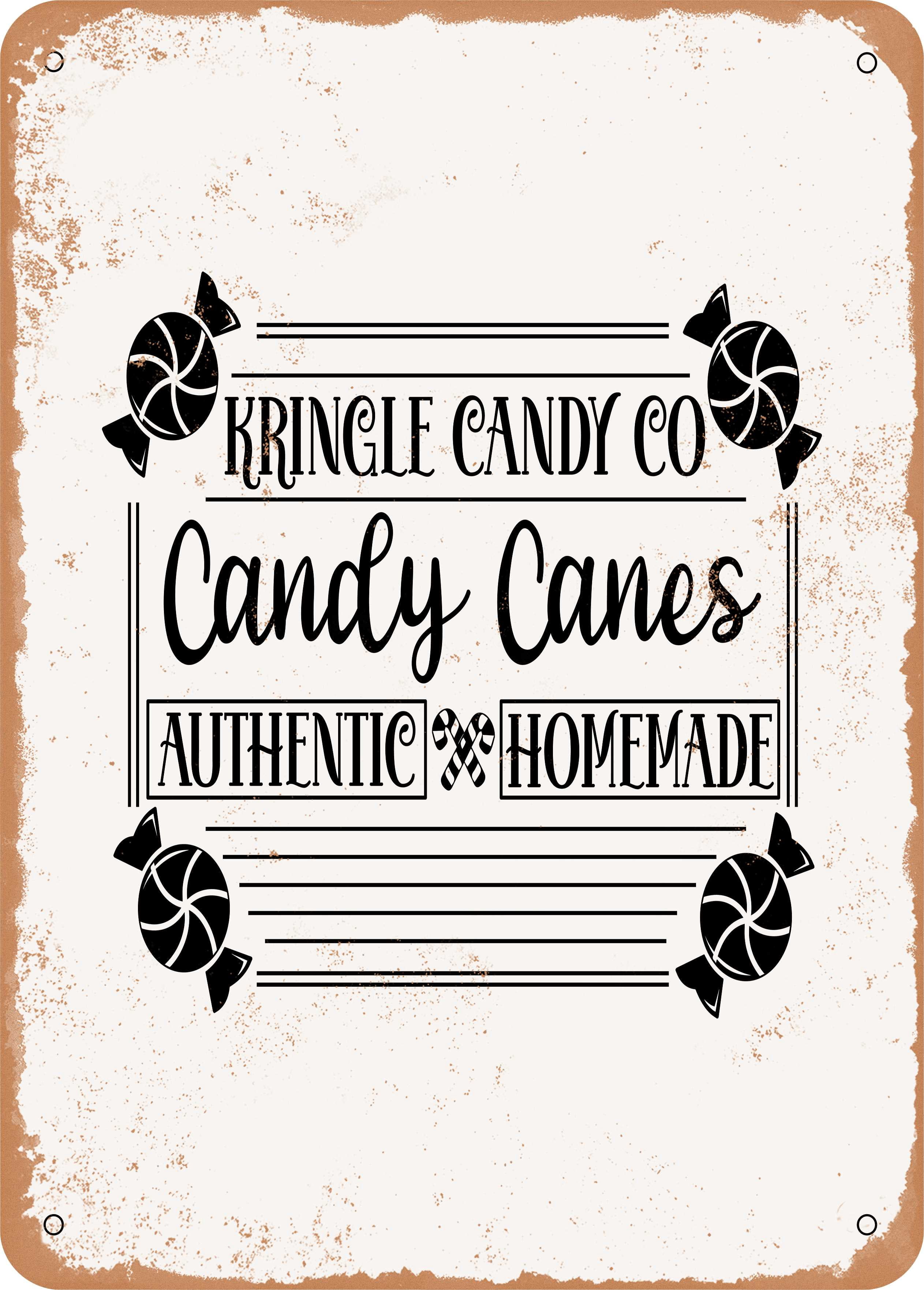 7 x 10 METAL SIGN - Kringle Candy Co Candy Canes Authentic Homemade ...