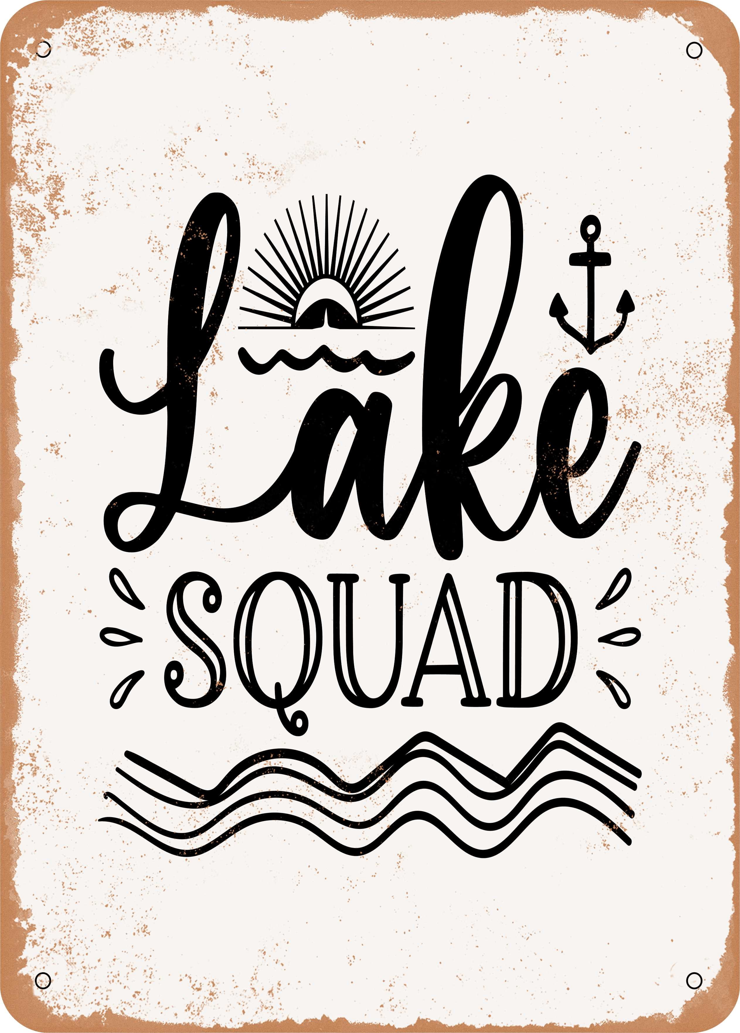 7 x 10 METAL SIGN - Lake Squad - Vintage Rusty Look - Walmart.com