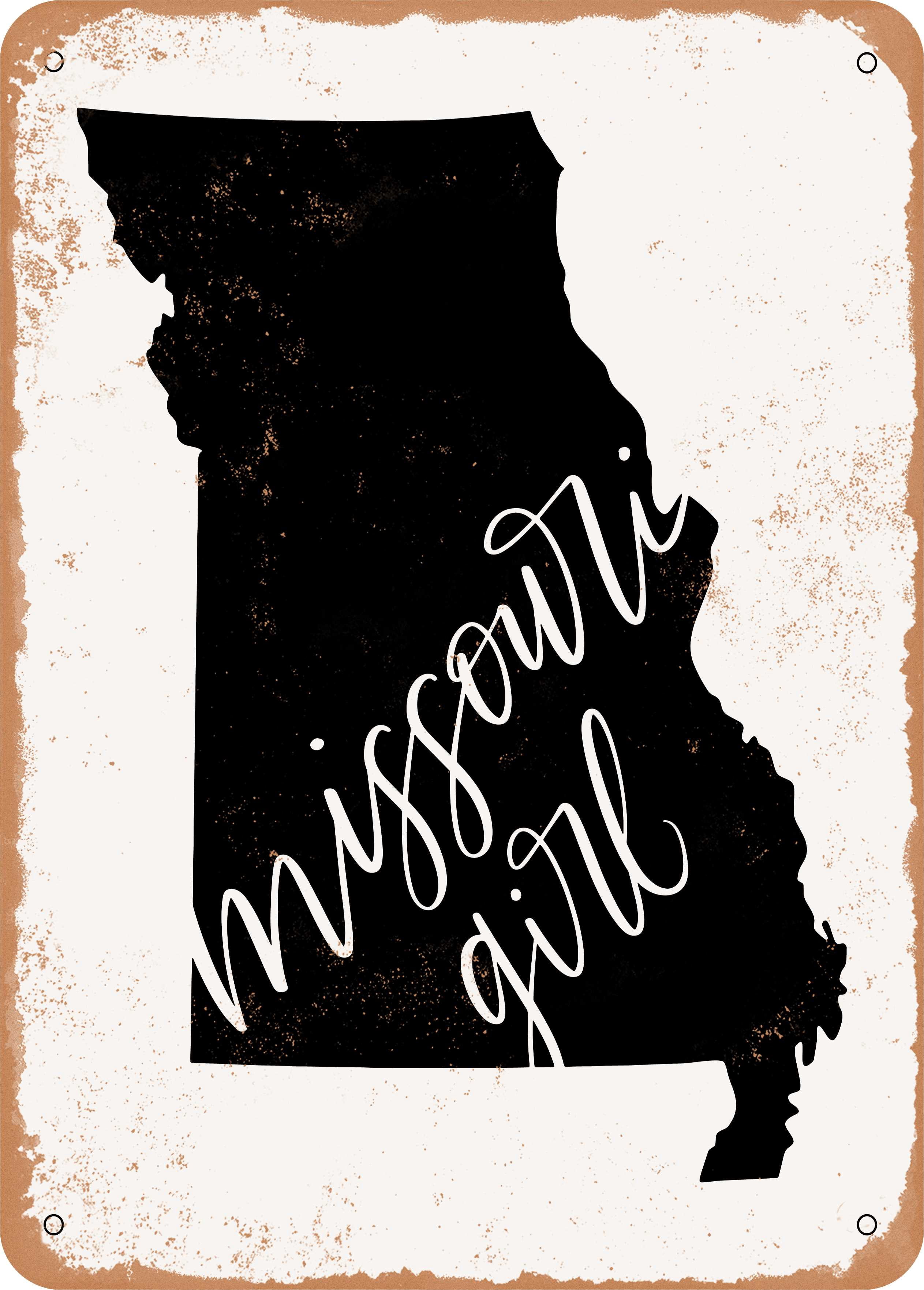 7 x 10 METAL SIGN - Missouri Girl - Vintage Rusty Look - Walmart.com