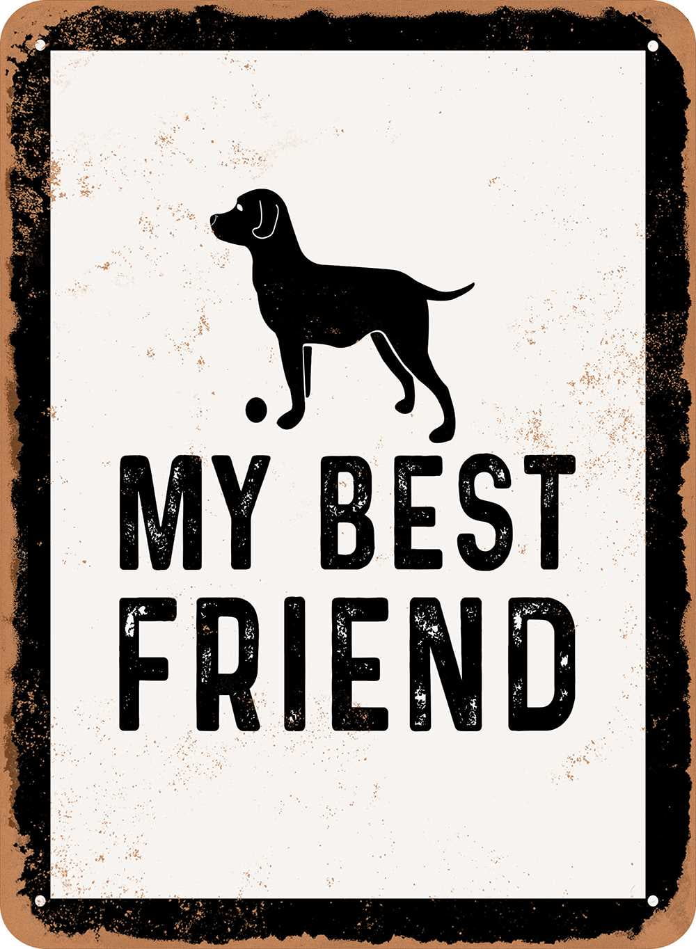 7 x 10 METAL SIGN - My Best Friend - (Dogs) Vintage Look - Walmart.com