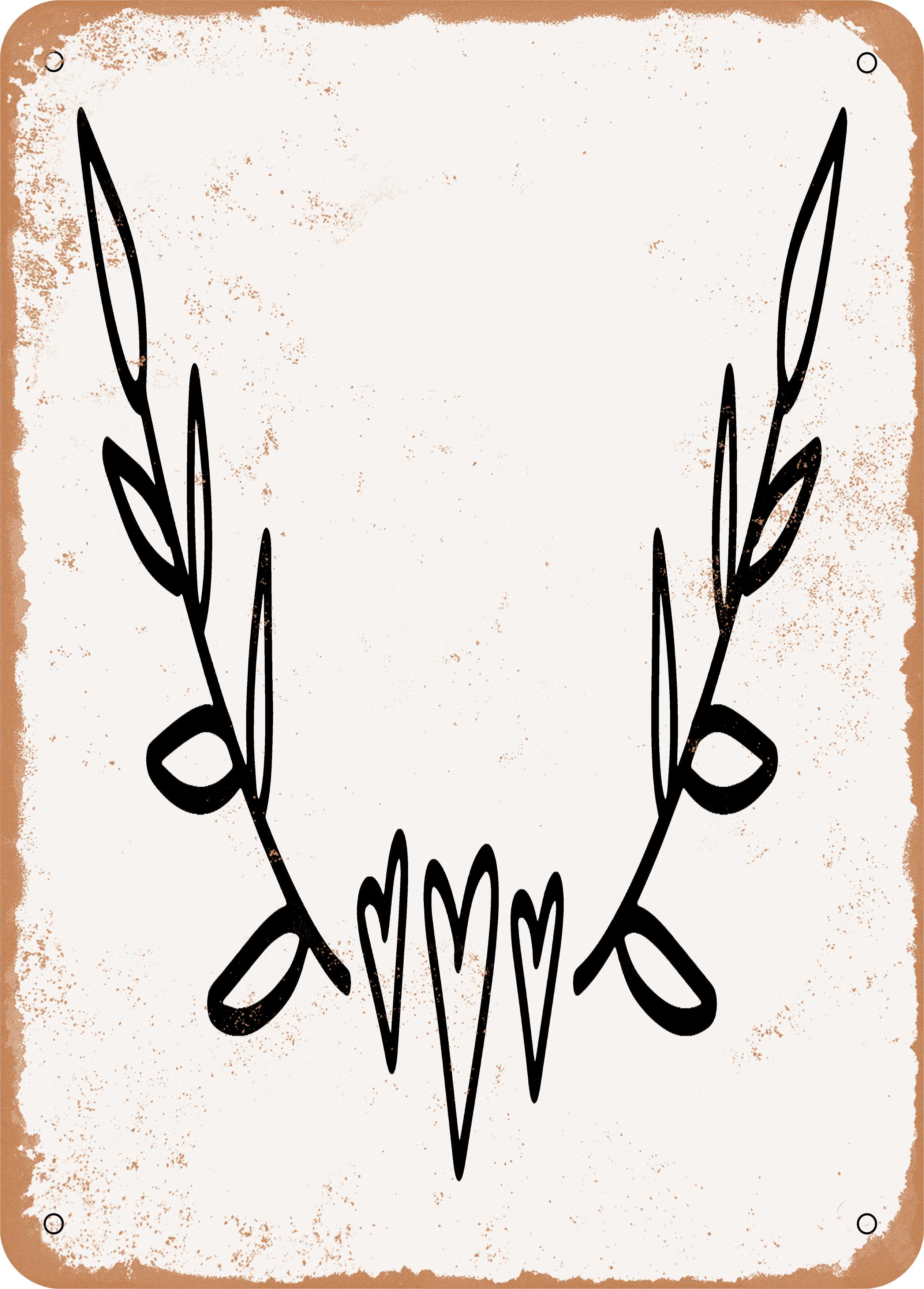 7 x 10 METAL SIGN - Outline - Vintage Rusty Look - Walmart.com