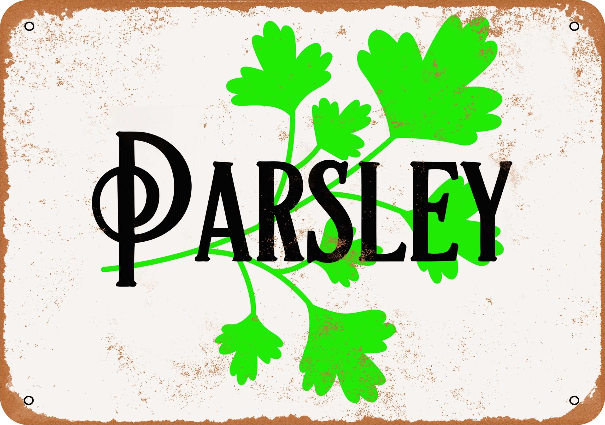 7 x 10 METAL SIGN - Parsley - Vintage Rusty Look - Walmart.com