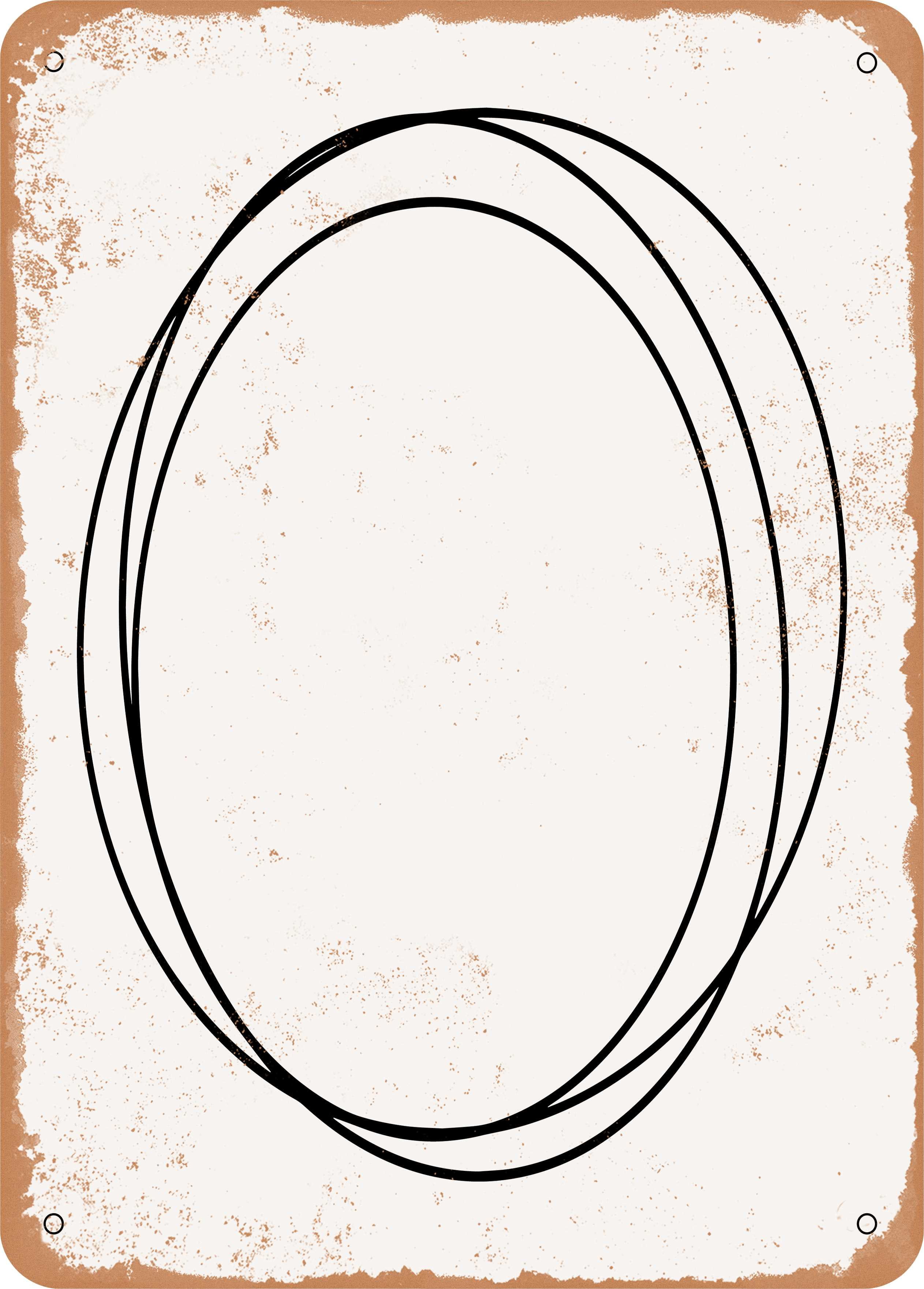 7 x 10 METAL SIGN - Ring Scribble - 2 - Vintage Rusty Look - Walmart.com