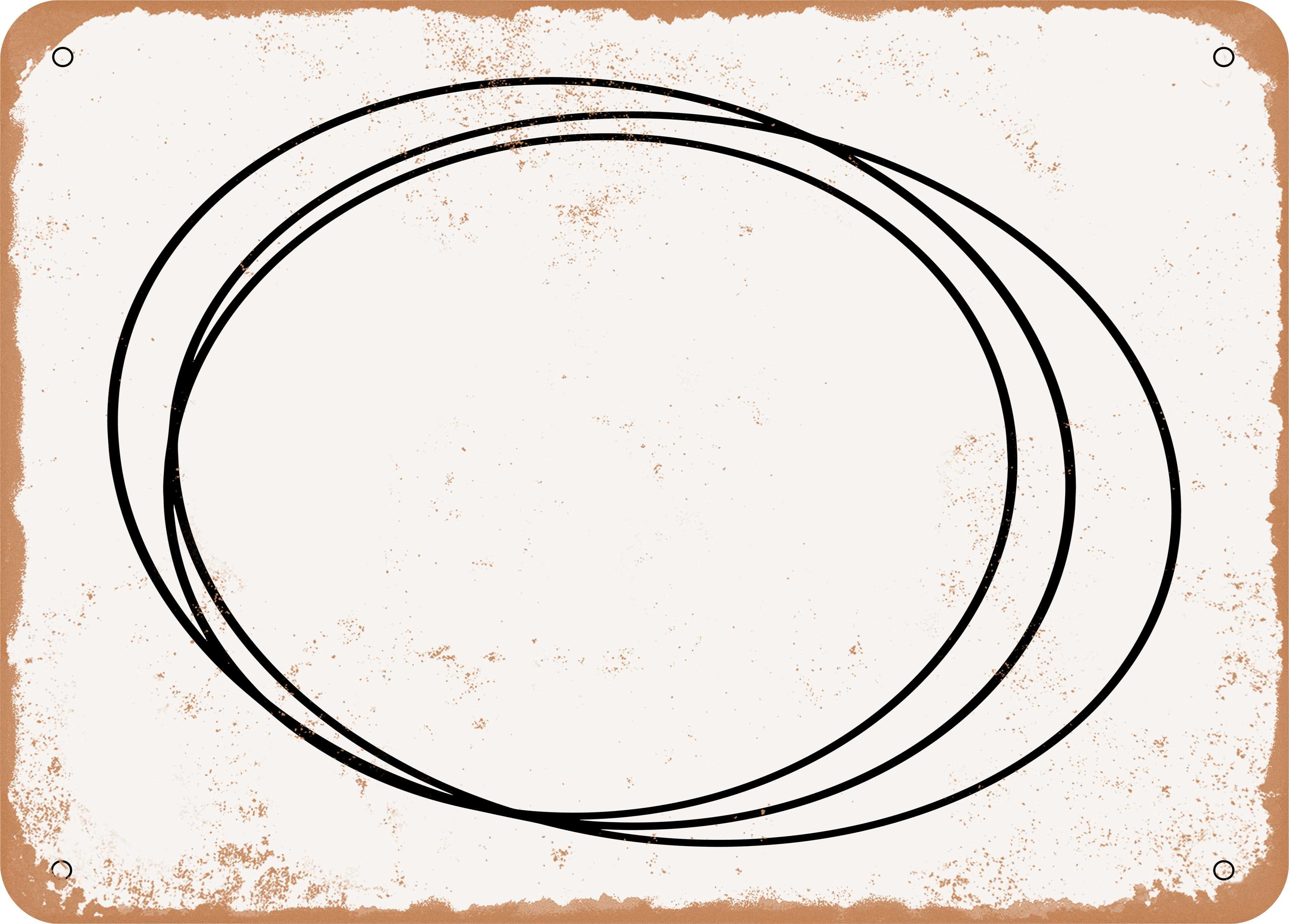 7 x 10 METAL SIGN - Ring Scribble - Vintage Rusty Look - Walmart.com