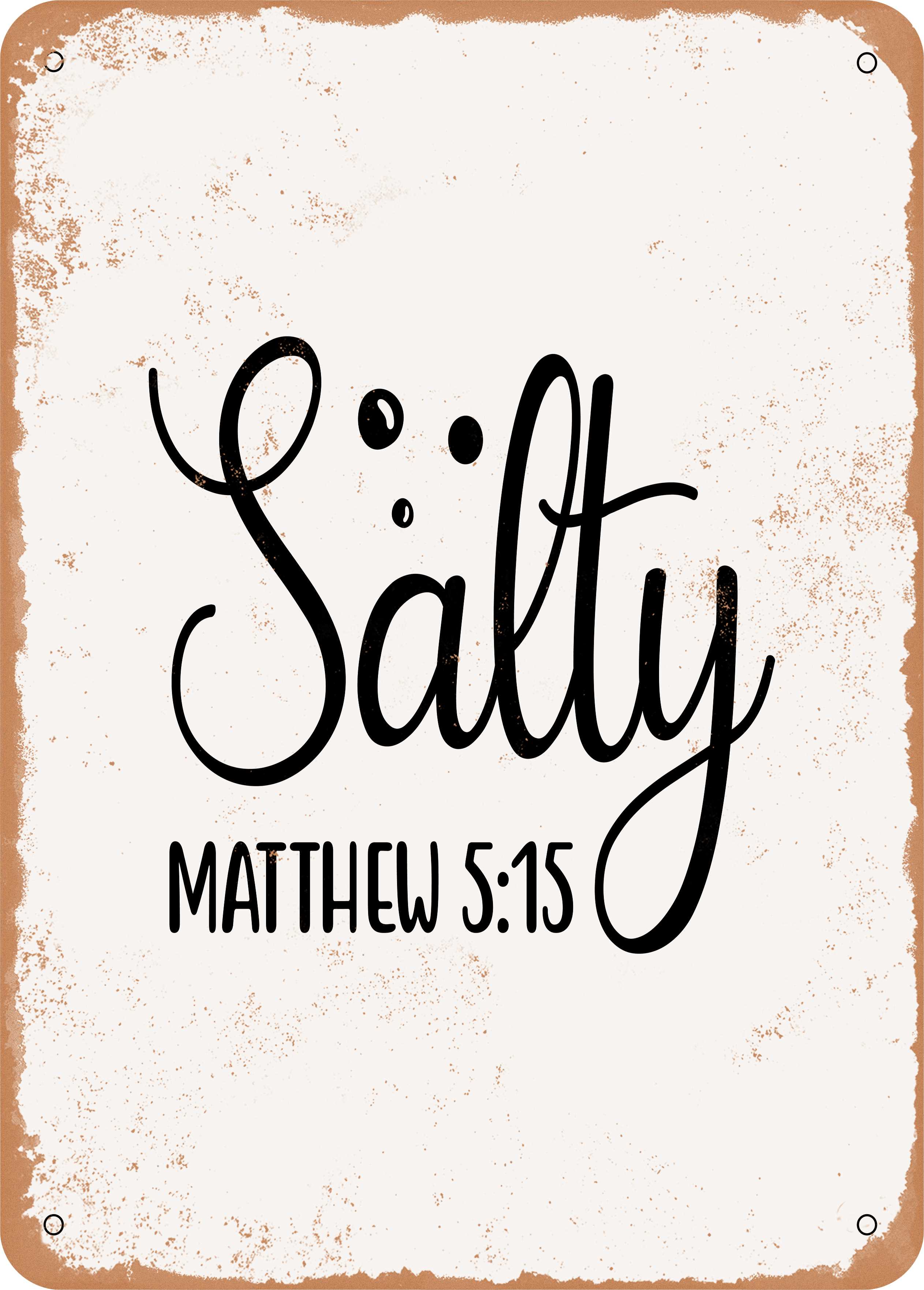7 x 10 METAL SIGN - Salty - Vintage Rusty Look - Walmart.com