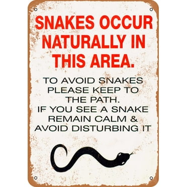 Caution Snake Habitat Sign - Walmart.com