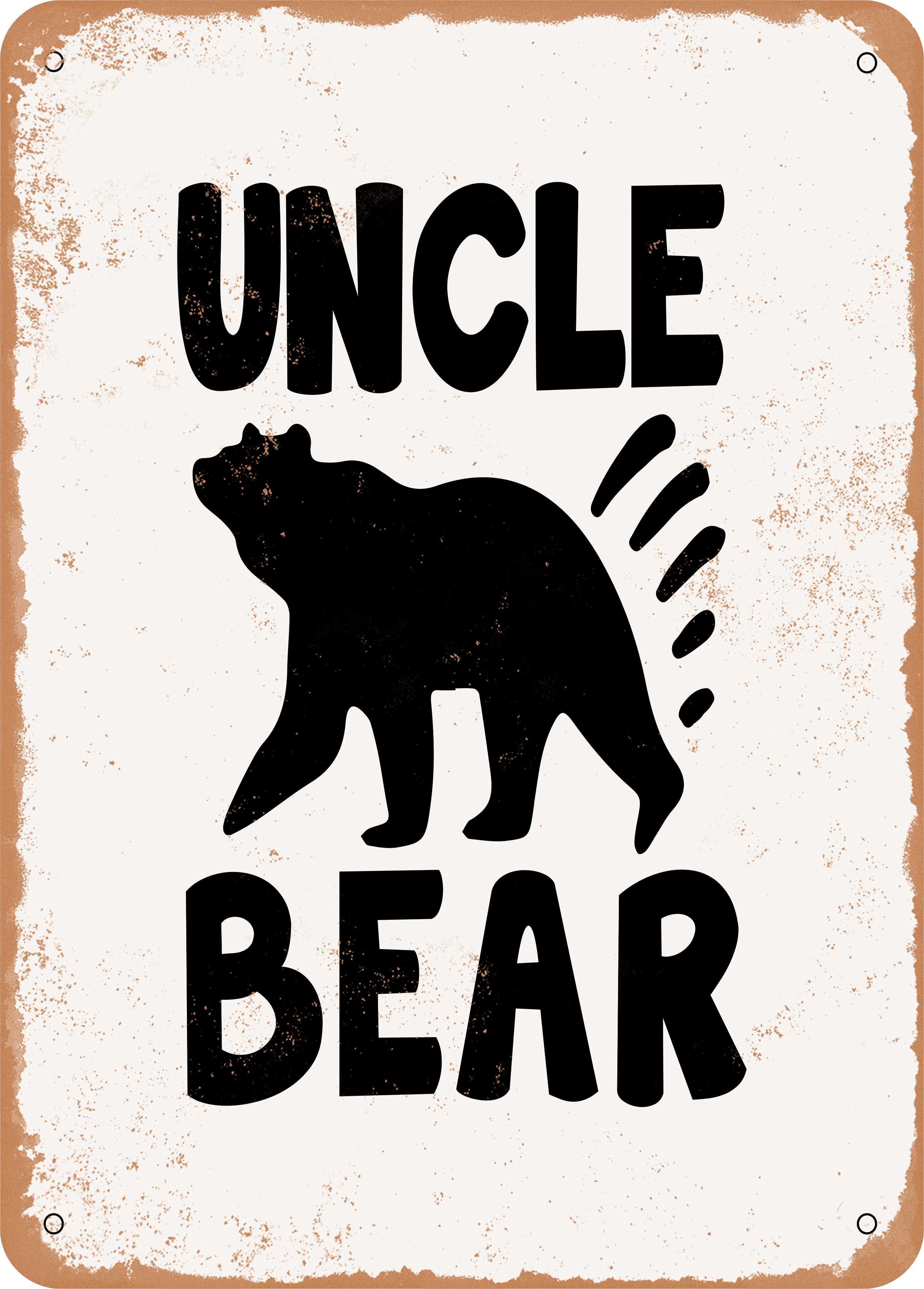 7 x 10 METAL SIGN - Uncle Bear - Vintage Rusty Look - Walmart.com