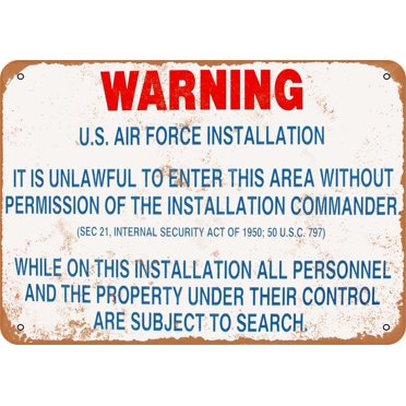 United States Air Force Ribbon Metal Wall Hanging Sign - US Air Force ...