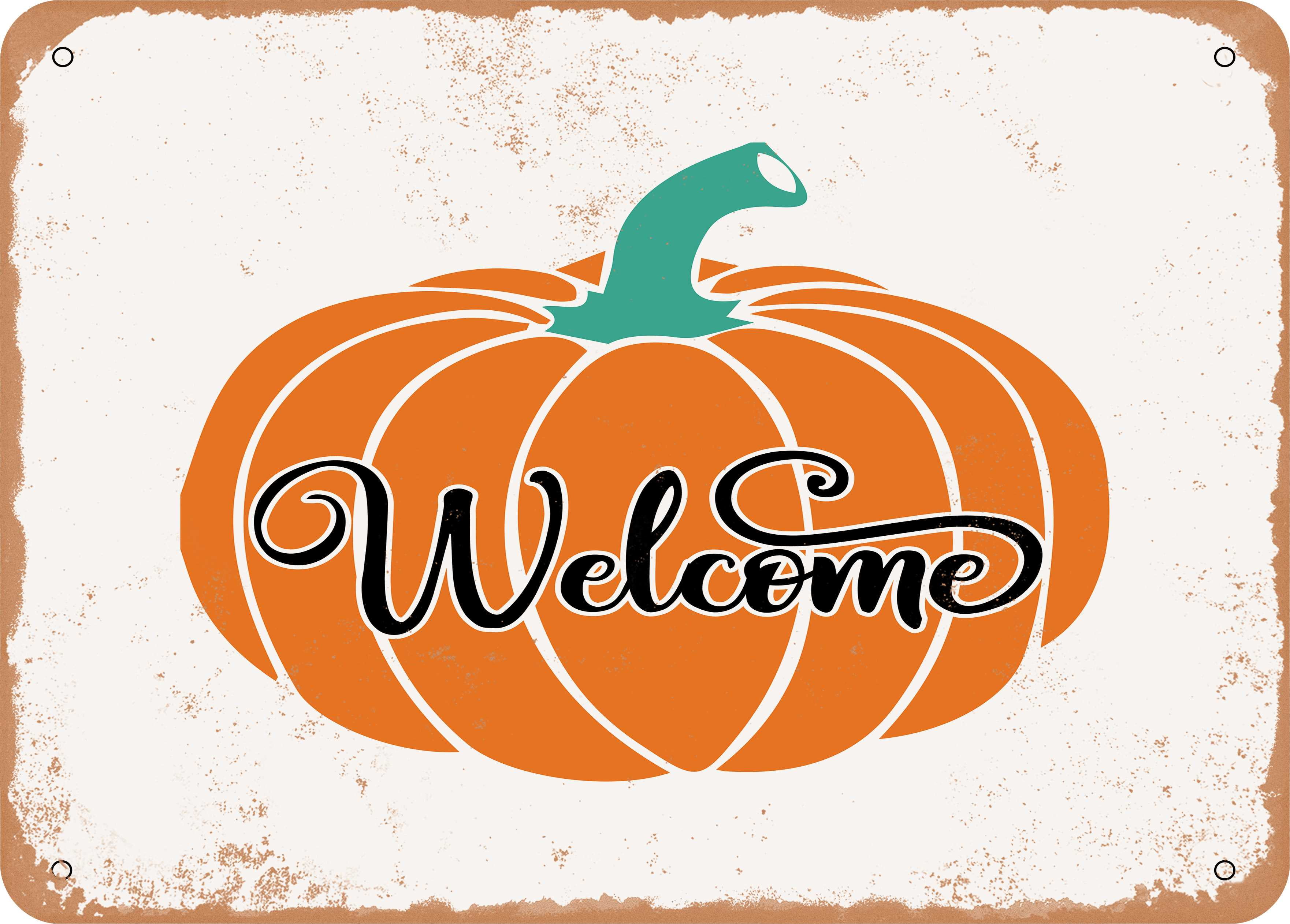 7 x 10 METAL SIGN - Welcome - 7 - Vintage Look Sign - Walmart.com