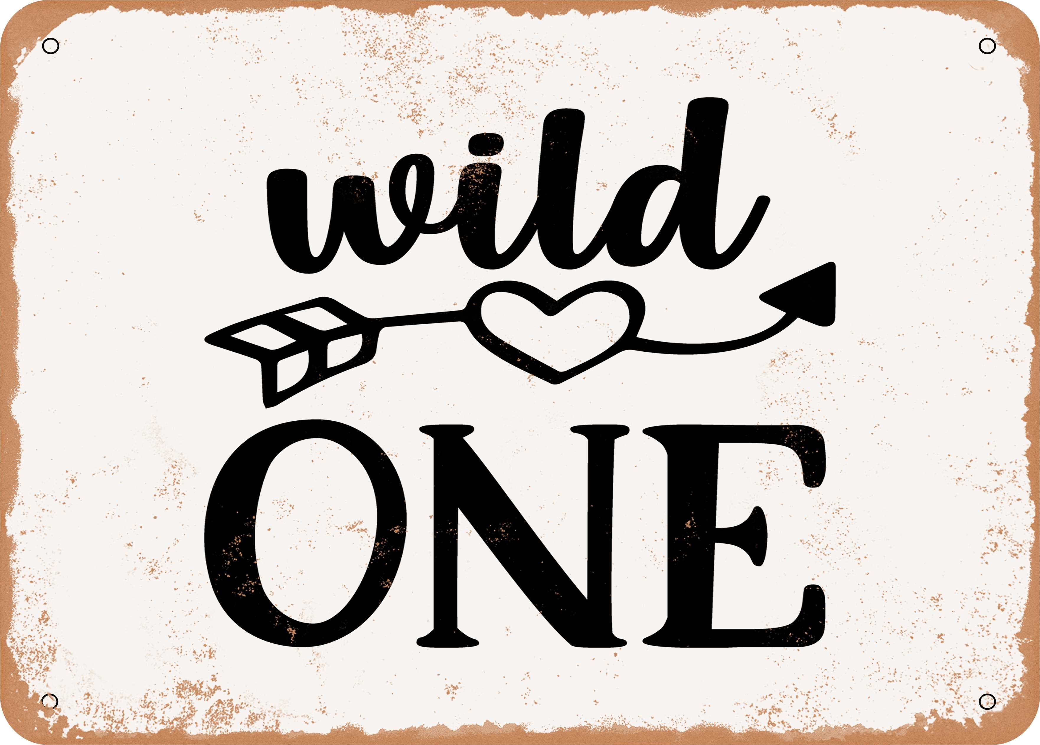 7 x 10 METAL SIGN - Wild One - 7 - Vintage Look Sign - Walmart.com