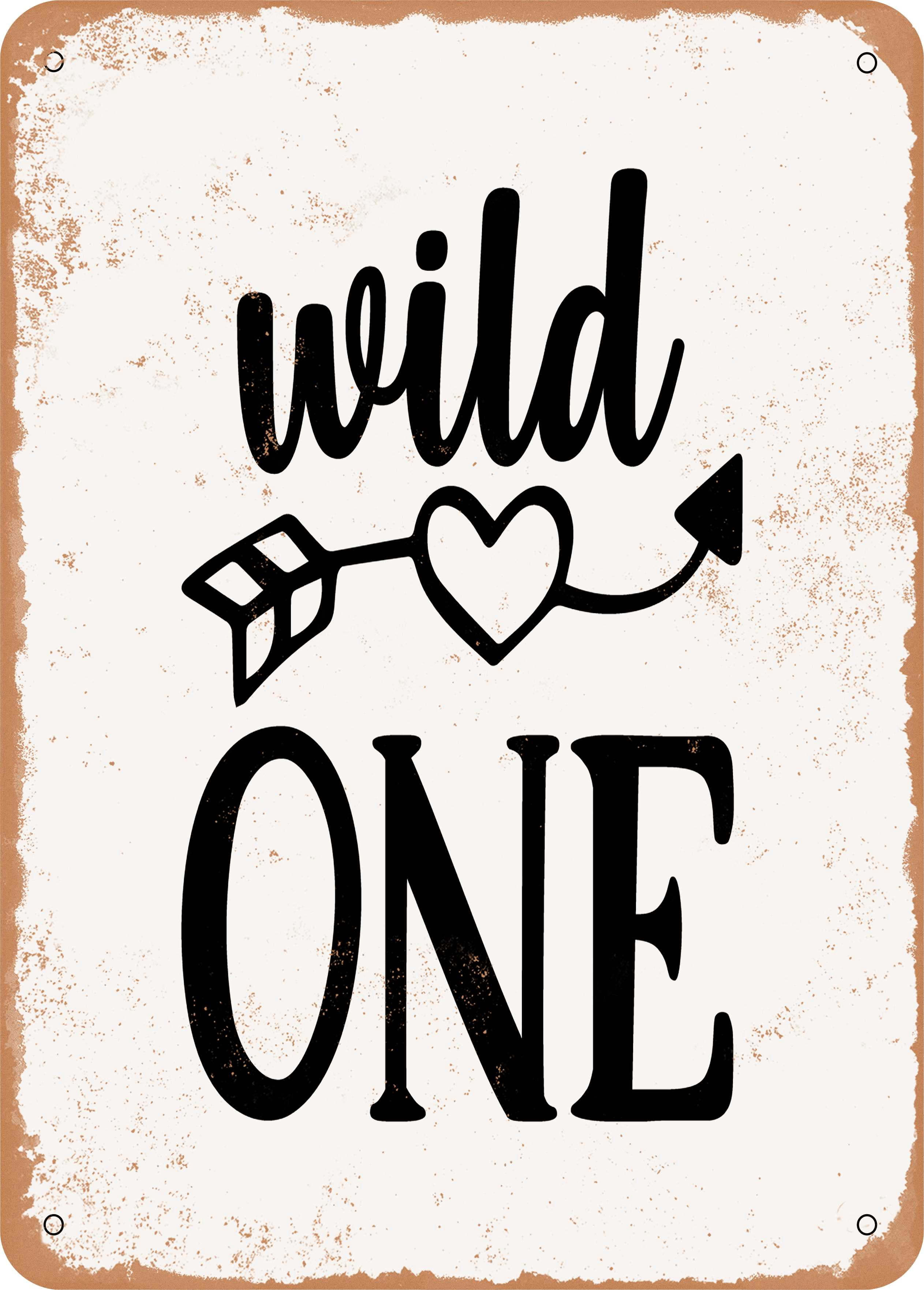 7 x 10 METAL SIGN - Wild One - 7 - Vintage Rusty Look - Walmart.com
