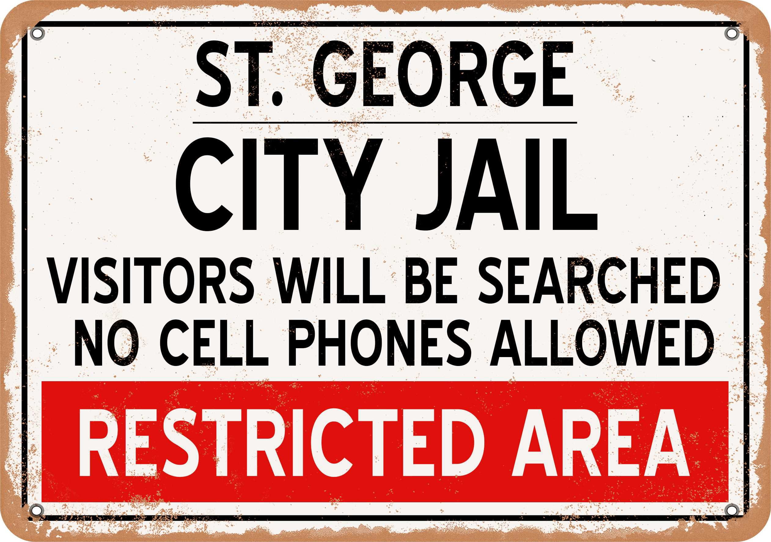 7 x 10 Metal Sign - City Jail of St. George Reproduction - Vintage ...