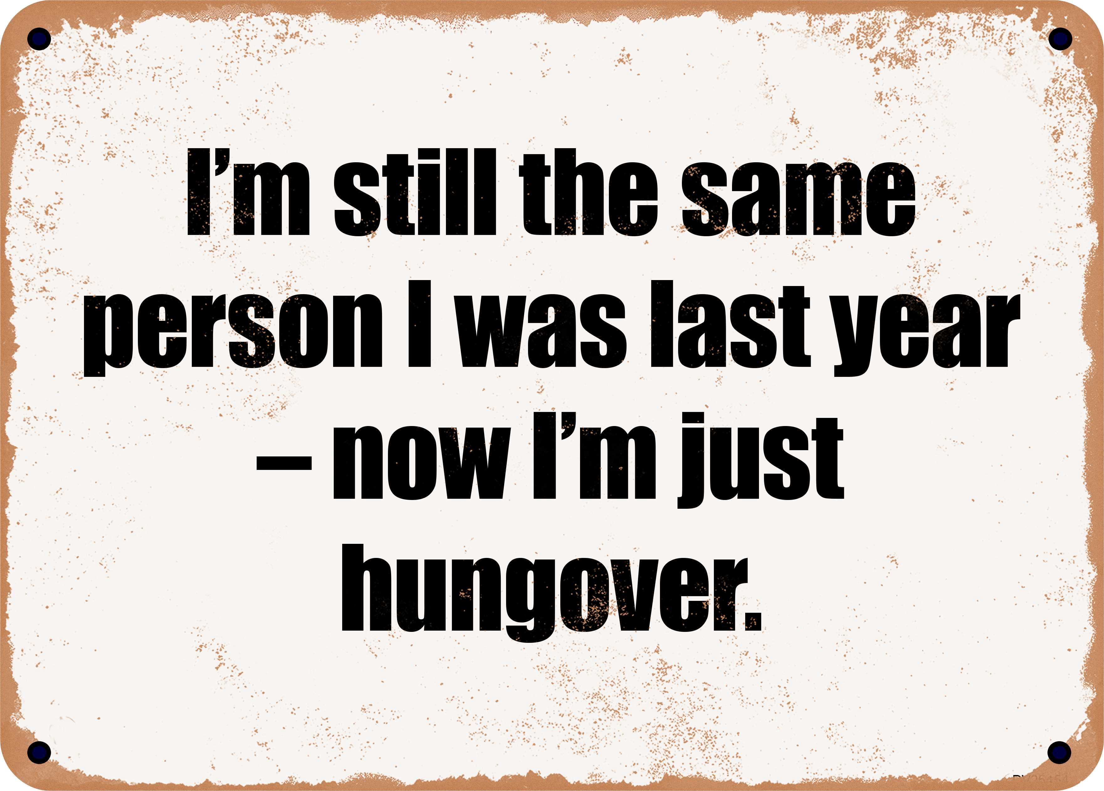 7 x 10 Metal Sign - I'm still the same person I was last year – now I'm ...