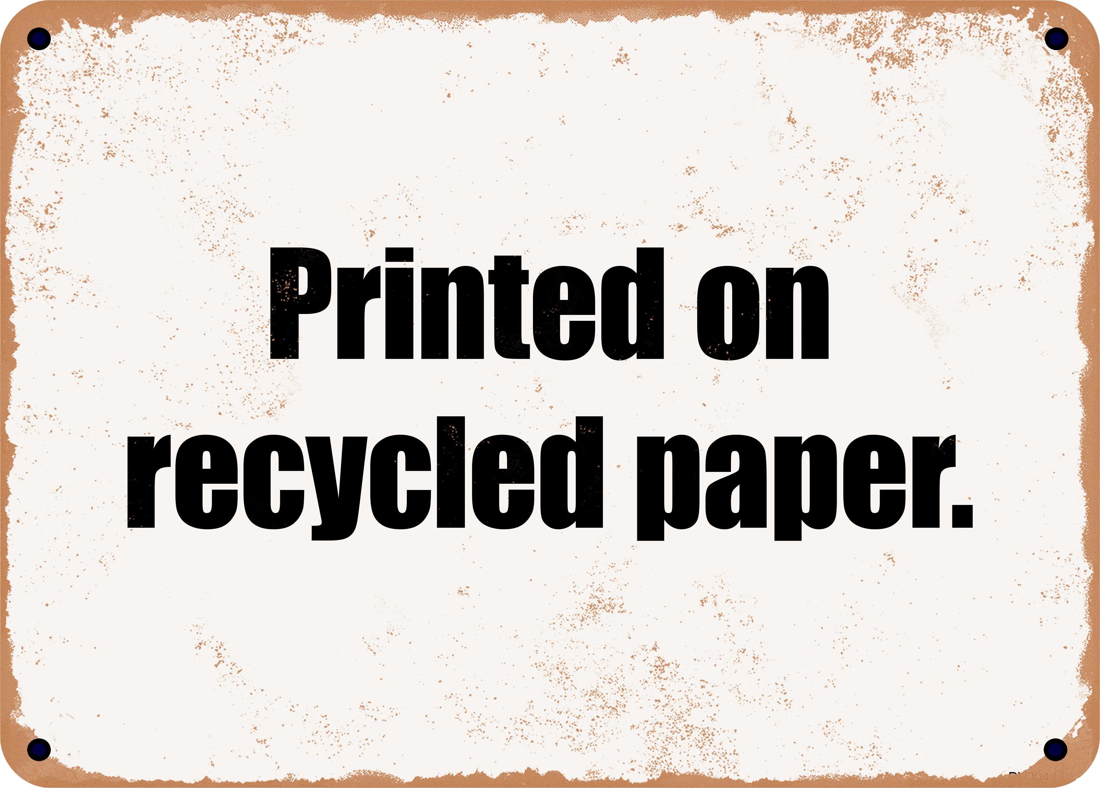 7 x 10 Metal Sign - Printed on recycled paper. - Rusty Vintage Look ...