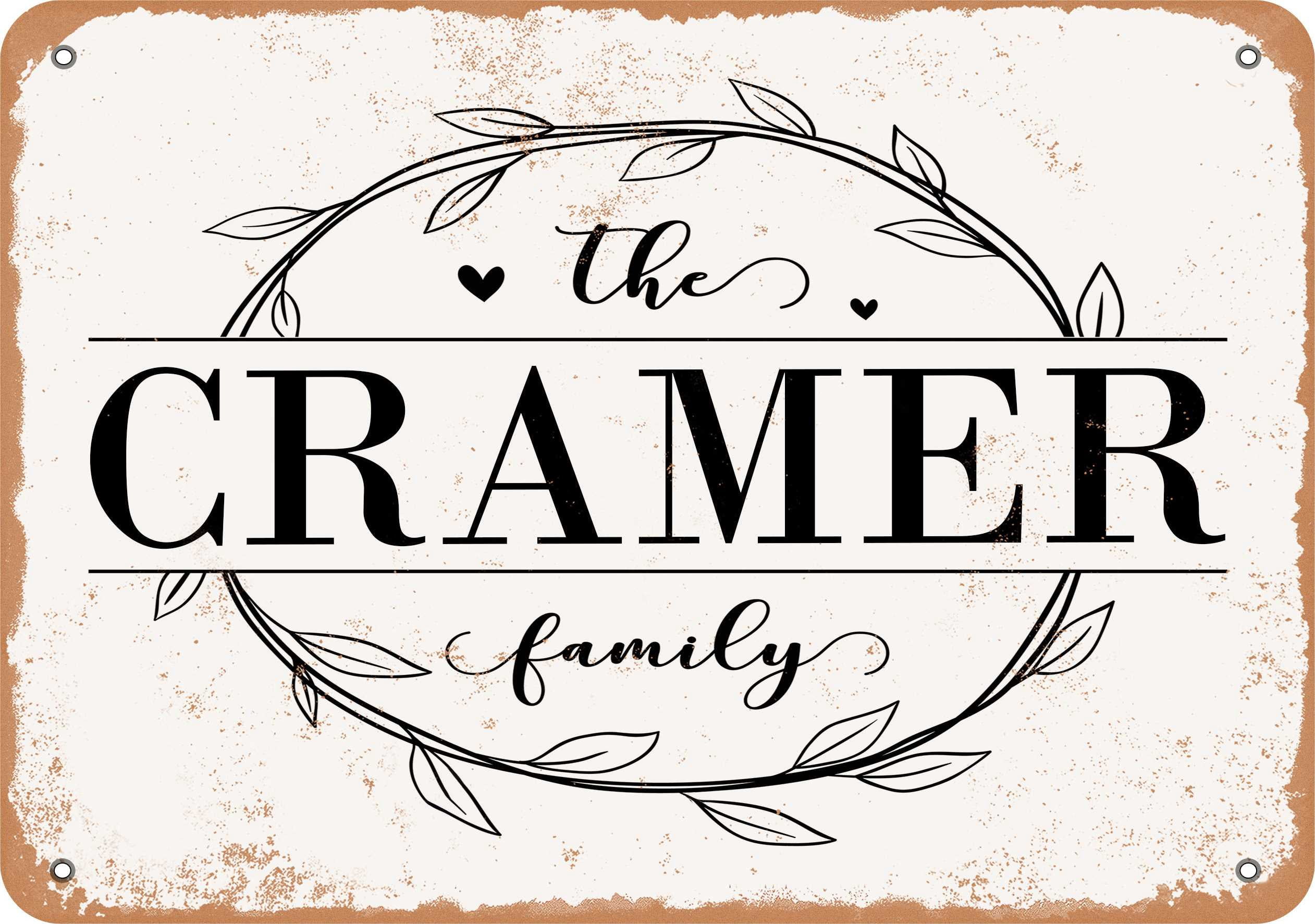7 x 10 Metal Sign - The Cramer Family (Style 1) - Vintage Rusty Look ...