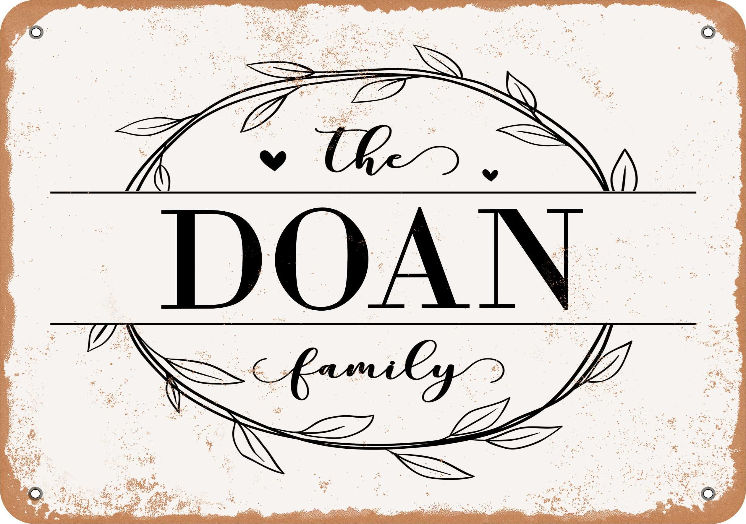 7 x 10 Metal Sign - The Doan Family (Style 1) - Vintage Rusty Look ...