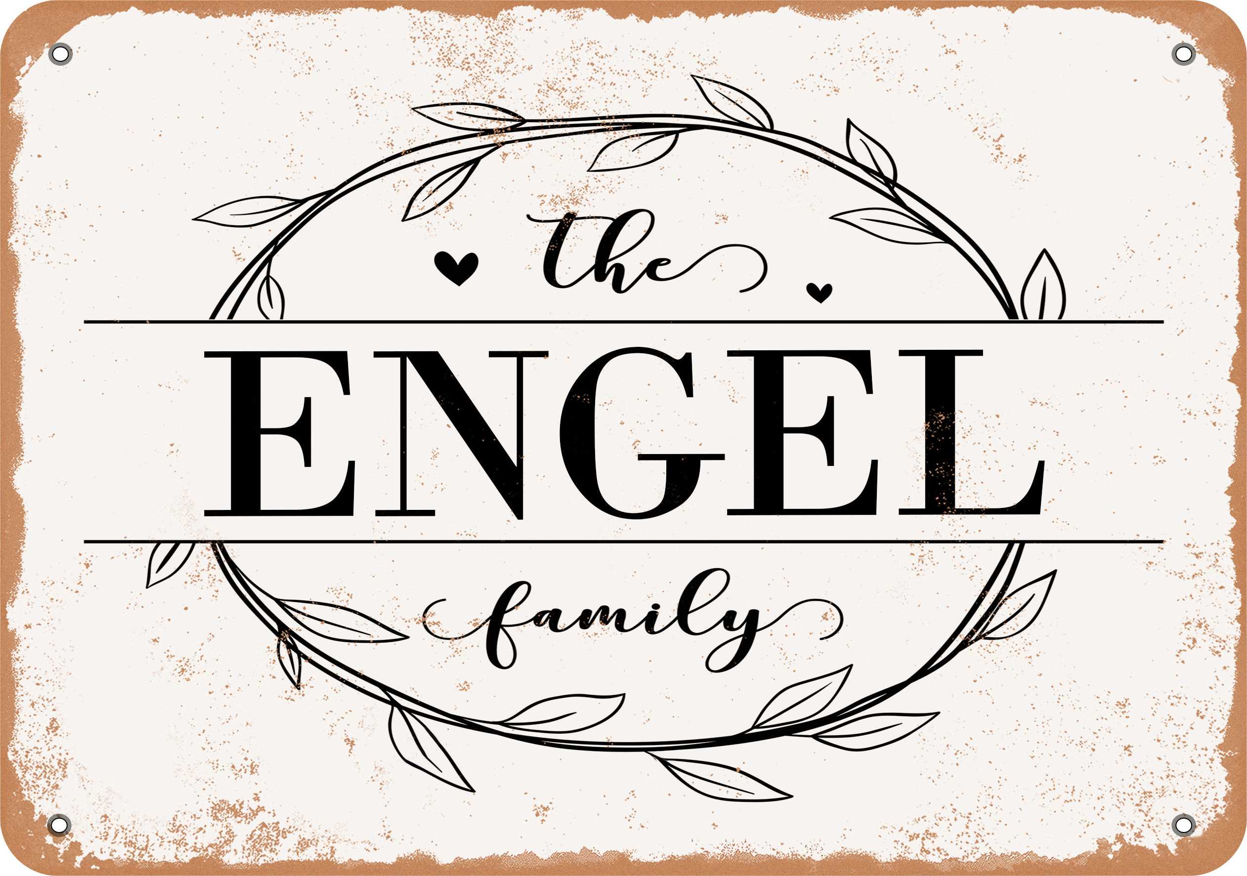 7 x 10 Metal Sign - The Engel Family (Style 1) - Vintage Rusty Look ...