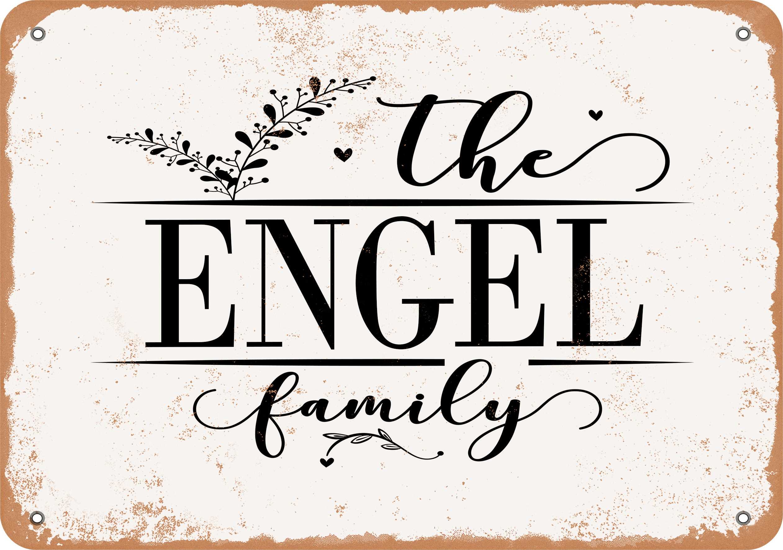7 x 10 Metal Sign - The Engel Family (Style 2) - Vintage Rusty Look ...