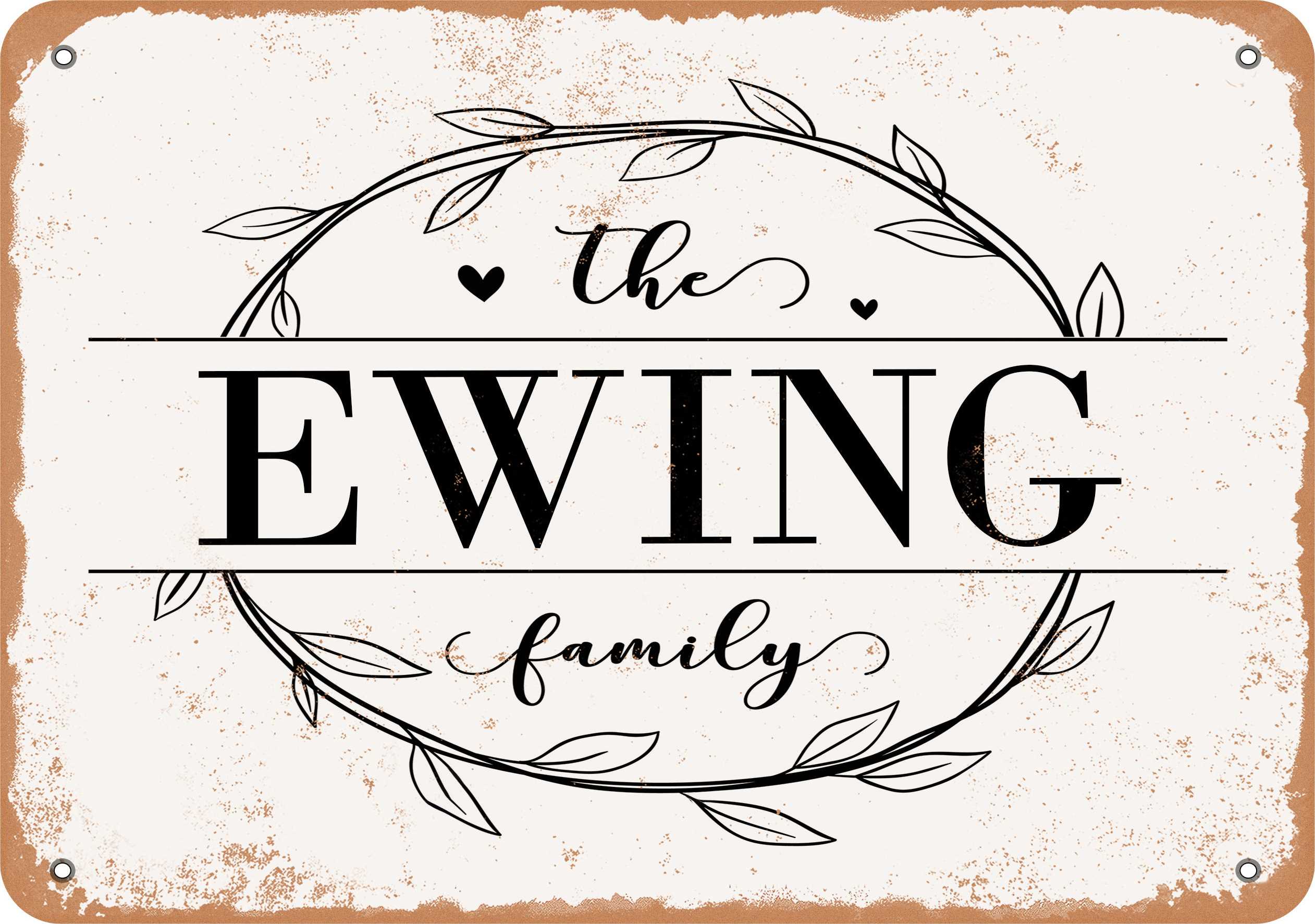7 x 10 Metal Sign - The Ewing Family (Style 1) - Vintage Rusty Look ...