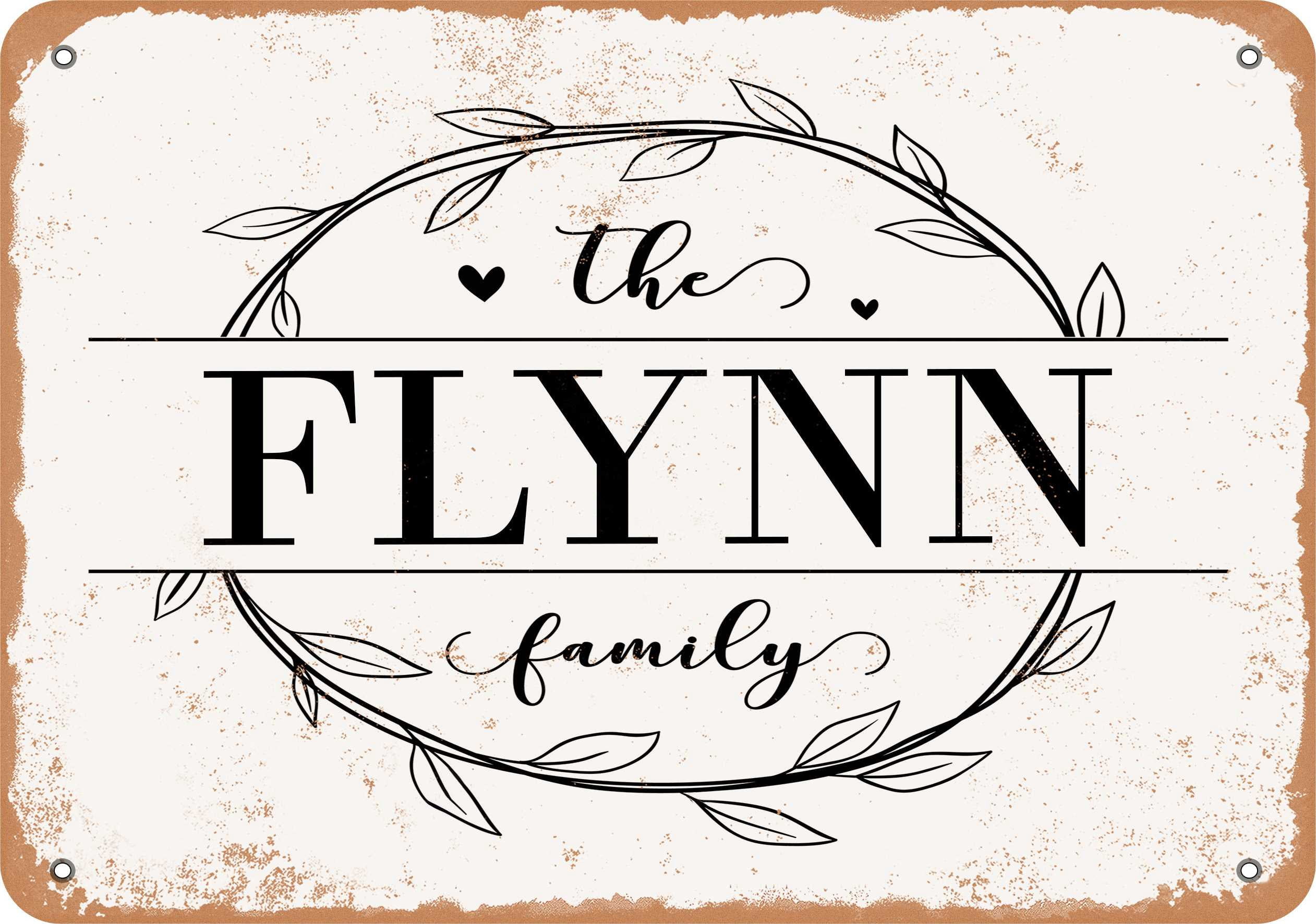 7 x 10 Metal Sign - The Flynn Family (Style 1) - Vintage Rusty Look ...
