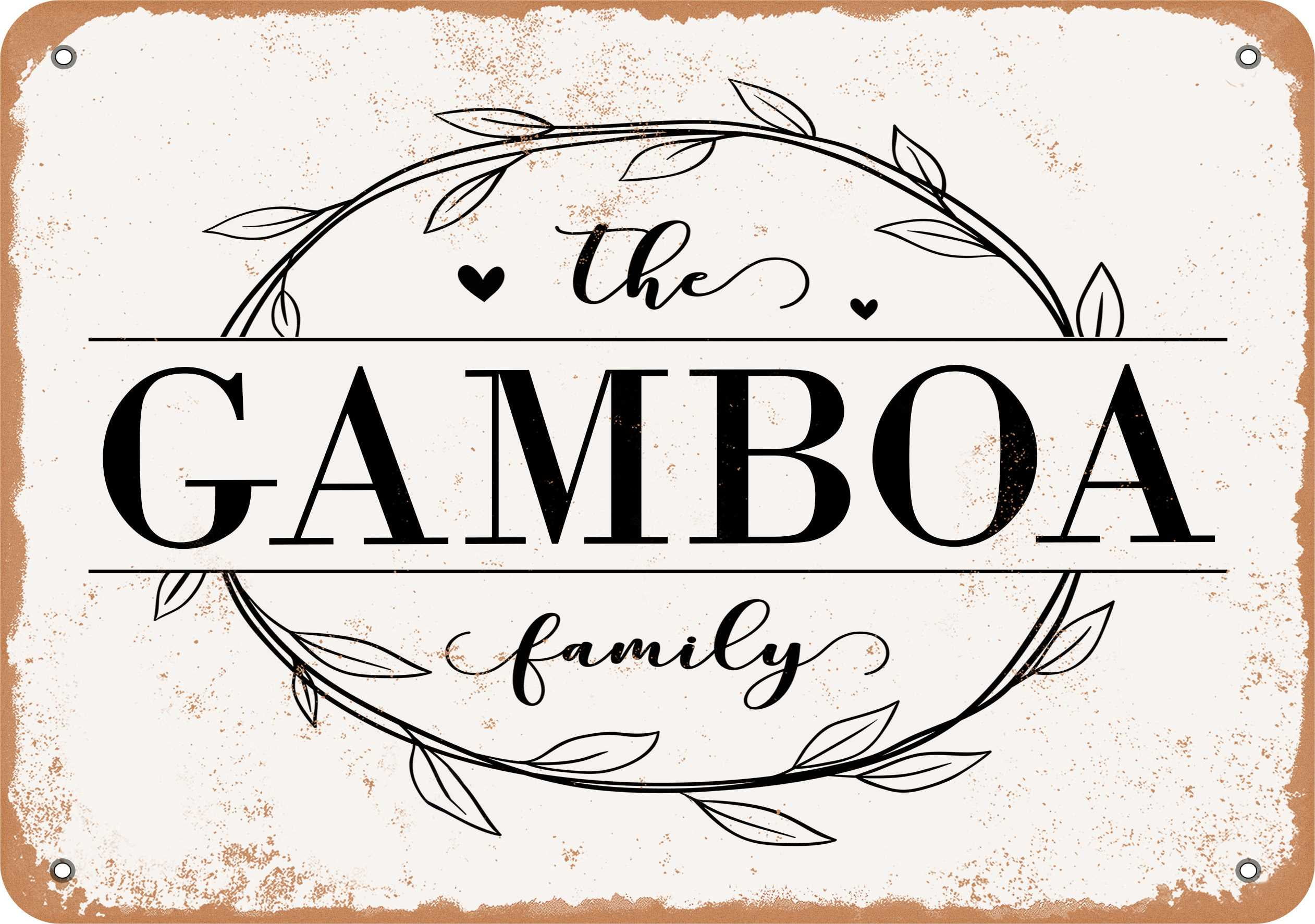 7 x 10 Metal Sign - The Gamboa Family (Style 1) - Vintage Rusty Look ...