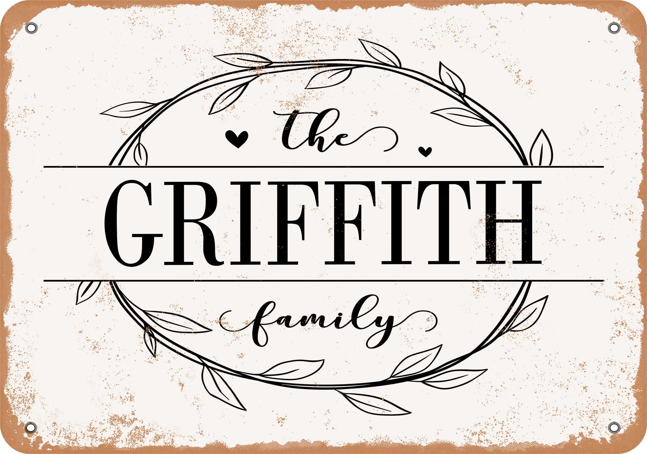 7 x 10 Metal Sign - The Griffith Family (Style 1) - Vintage Rusty Look ...